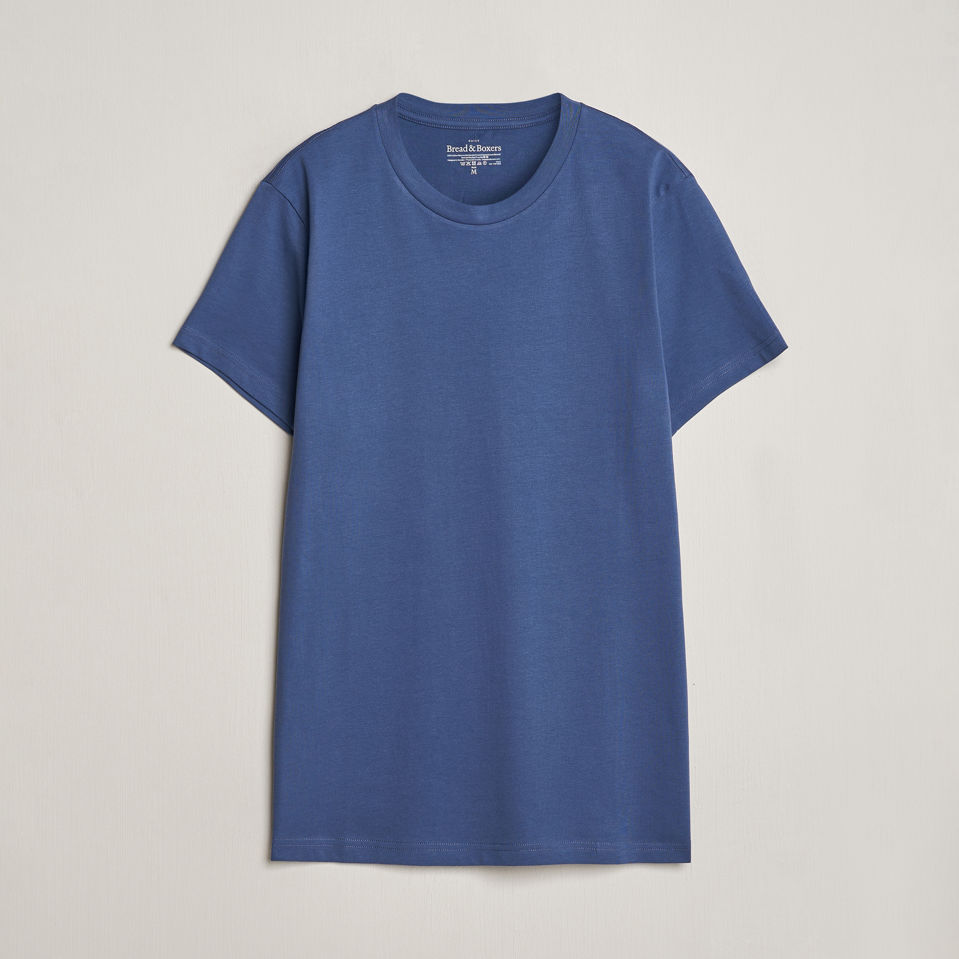 Bread & Boxers Crew Neck Regular T-Shirt Denim Blue at CareOfCarl.com