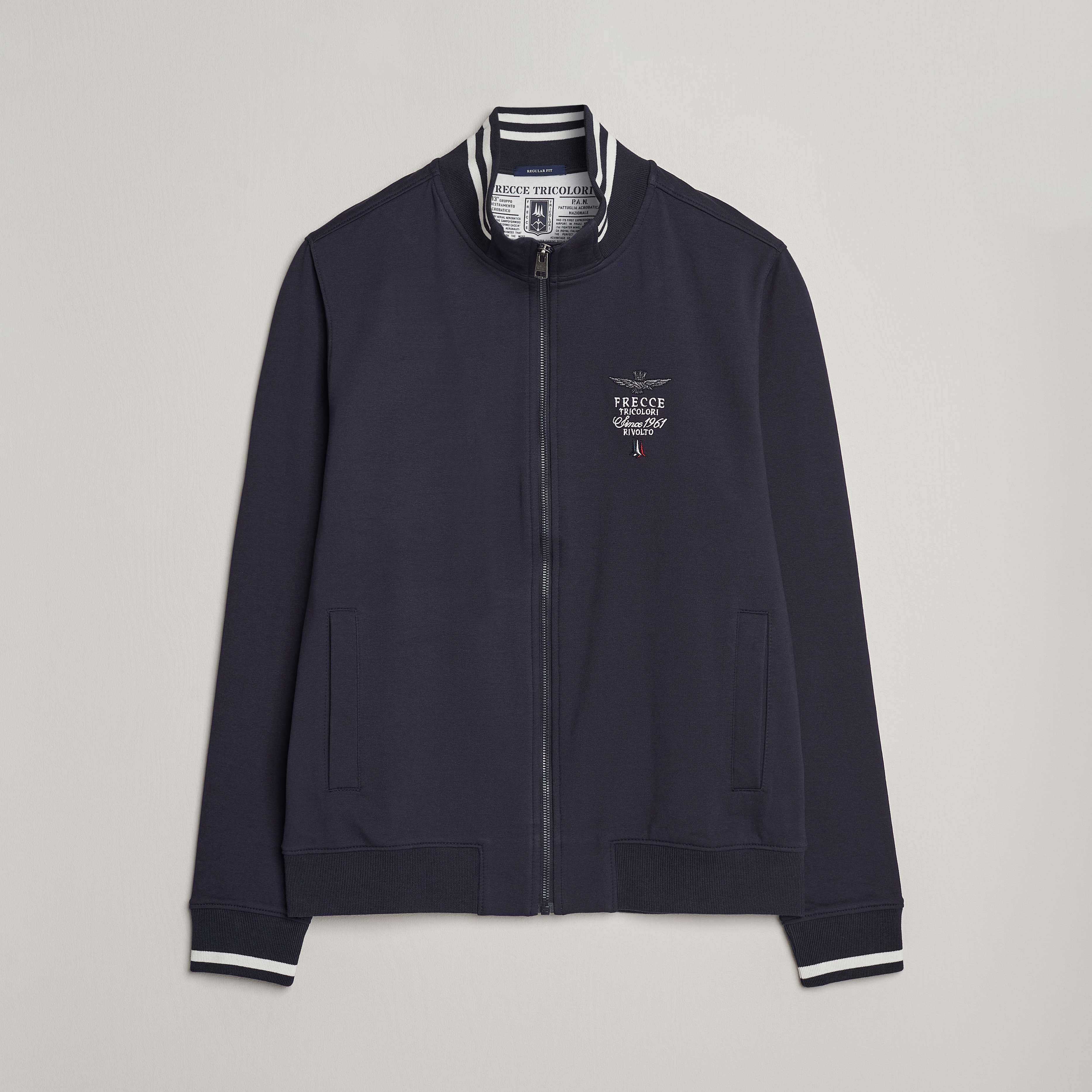 Aeronautica Militare Full Zip Sweater Navy at CareOfCarl.com