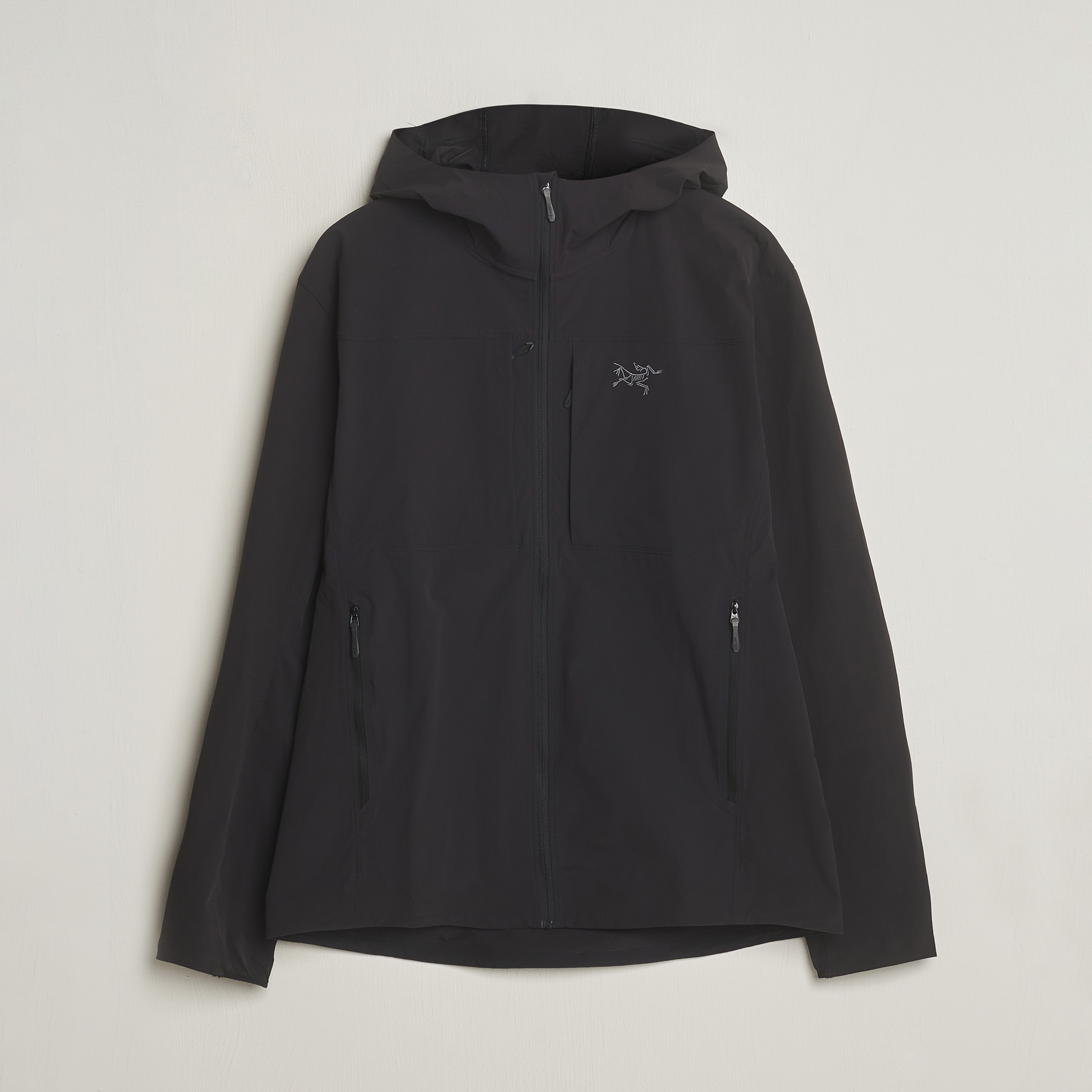 Arc'teryx Gamma Lightweight Softshell Hooded Jacket Black at CareOfCarl.com