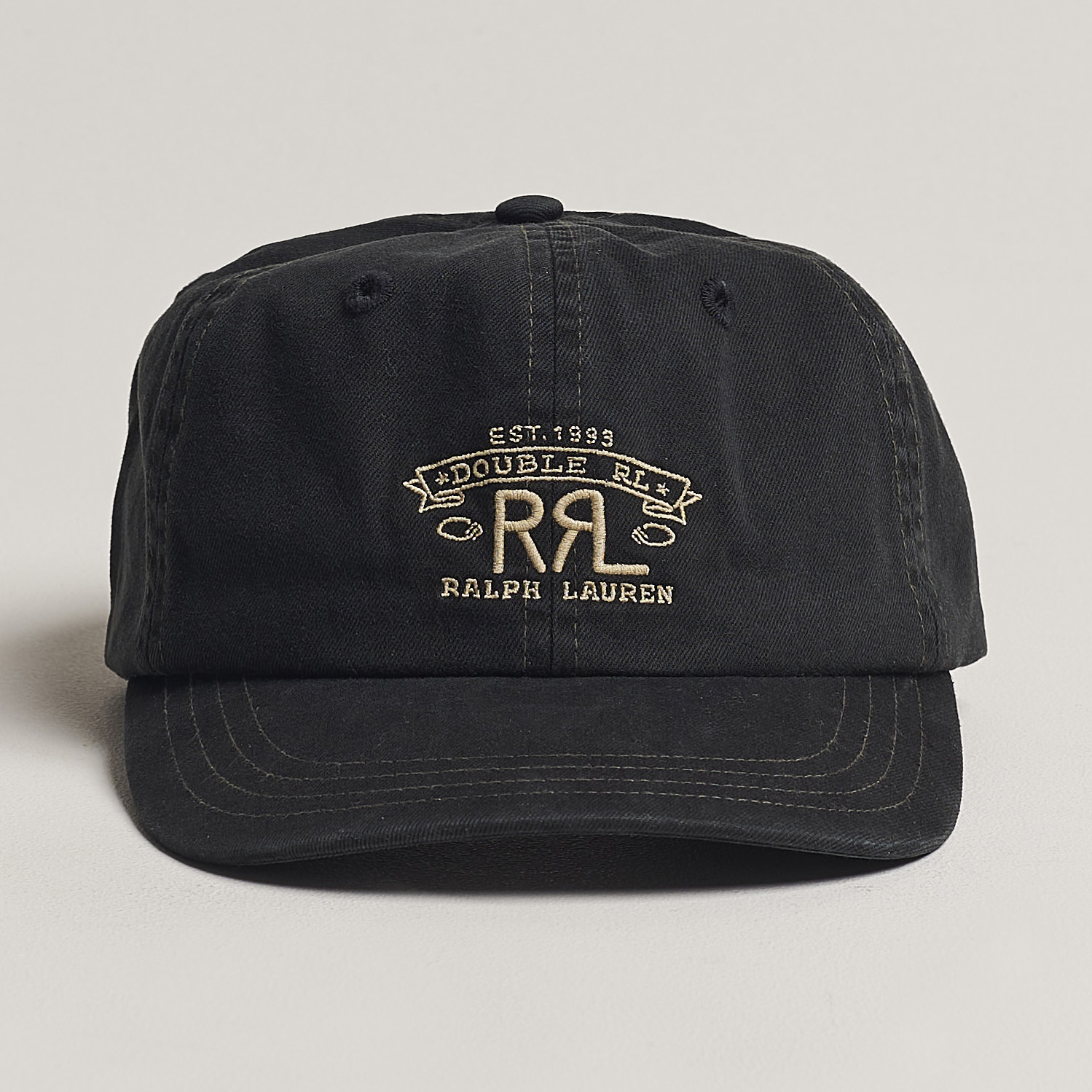 RRL Sportsman Cap Black at CareOfCarl.com