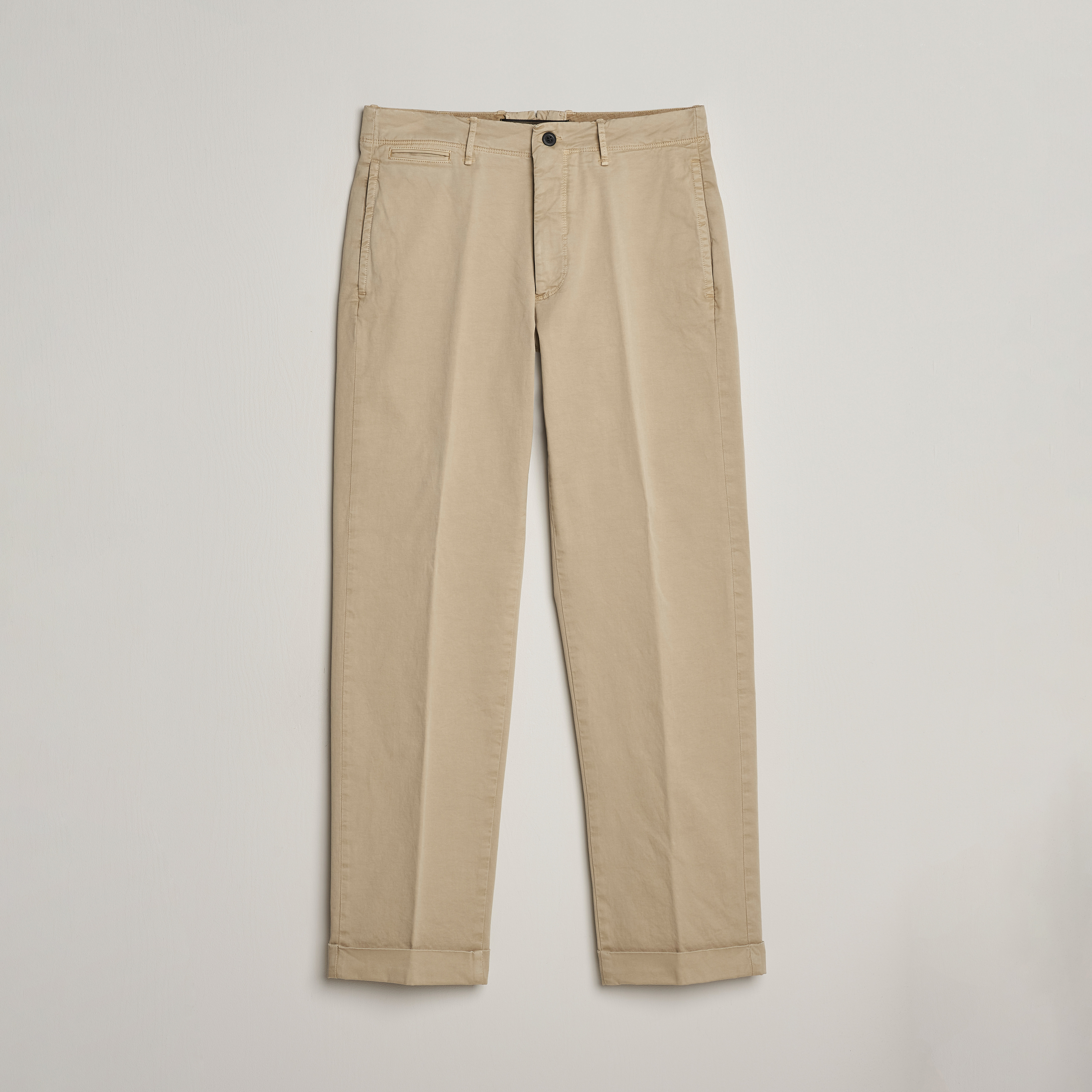 Incotex Regular Fit Cotton Stretch Slacks Beige at CareOfCarl.com