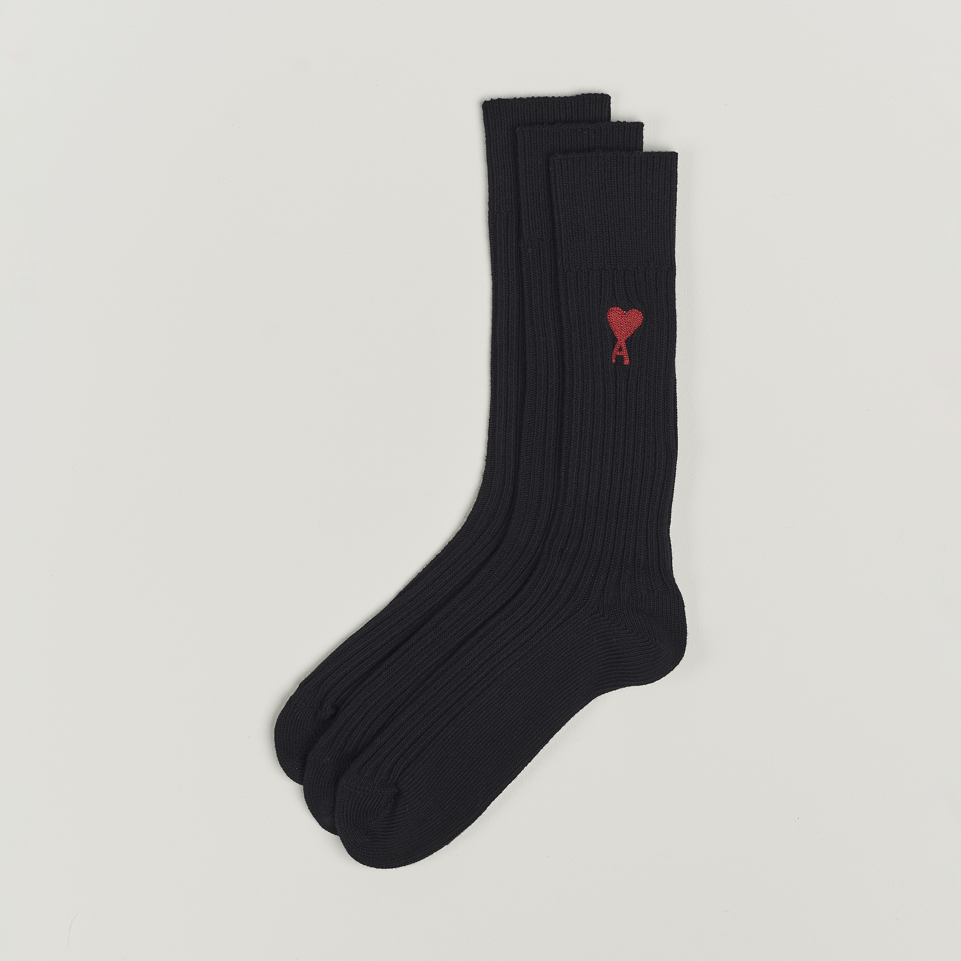 AMI 3-Pack Heart Socks Black at CareOfCarl.com