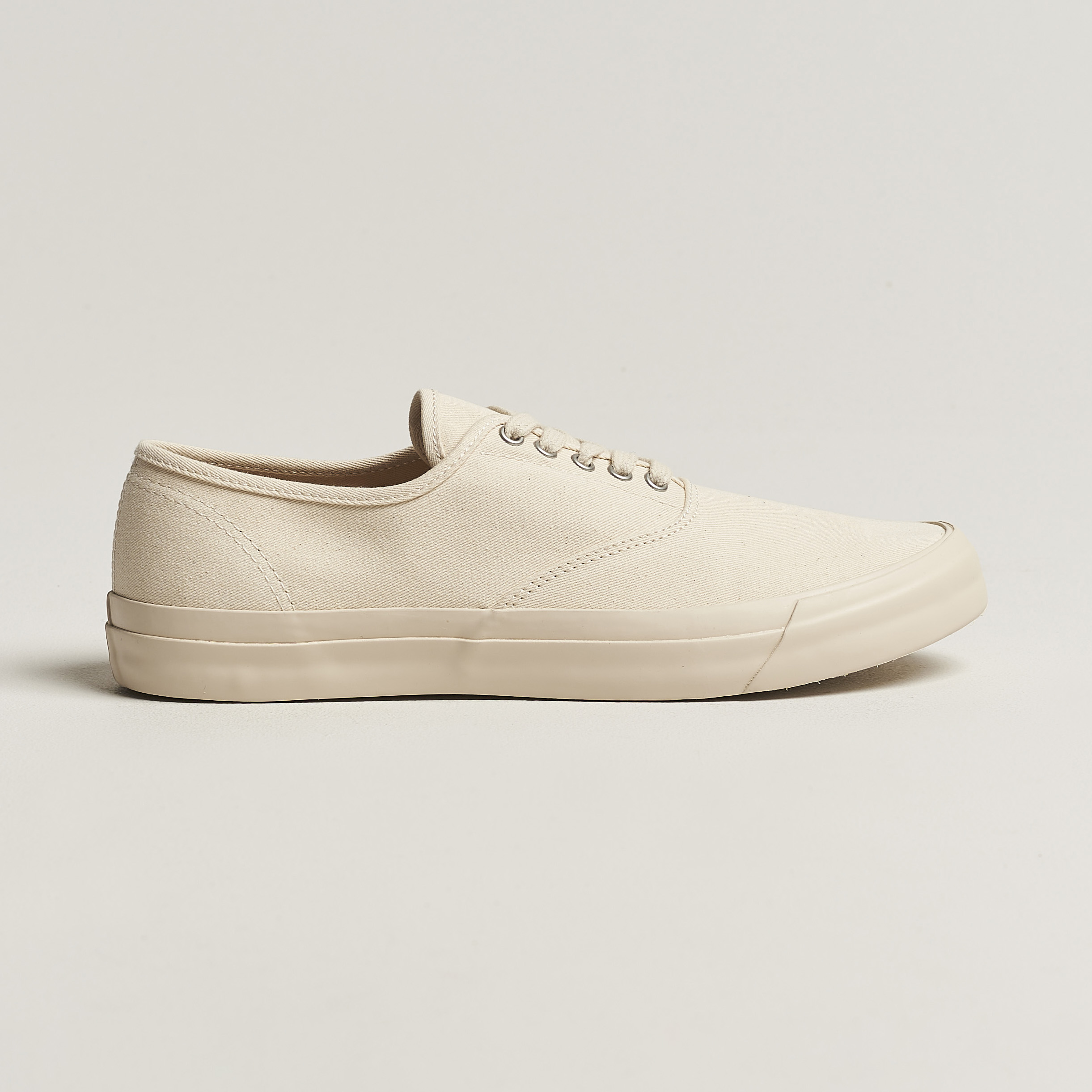 BEAMS PLUS x Sperry Canvas Sneakers Ivory at CareOfCarl.com