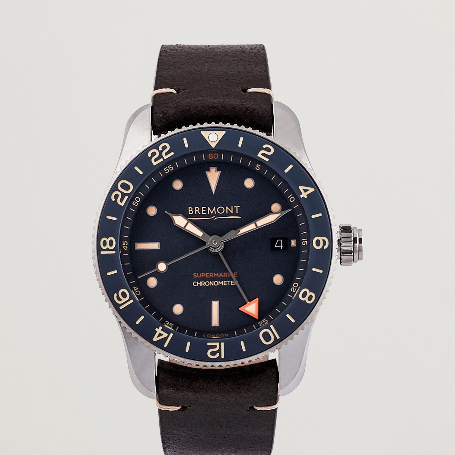 Bremont Limited Edition Supermarine Ocean GMT 40mm Brown Calf at CareOfCarl