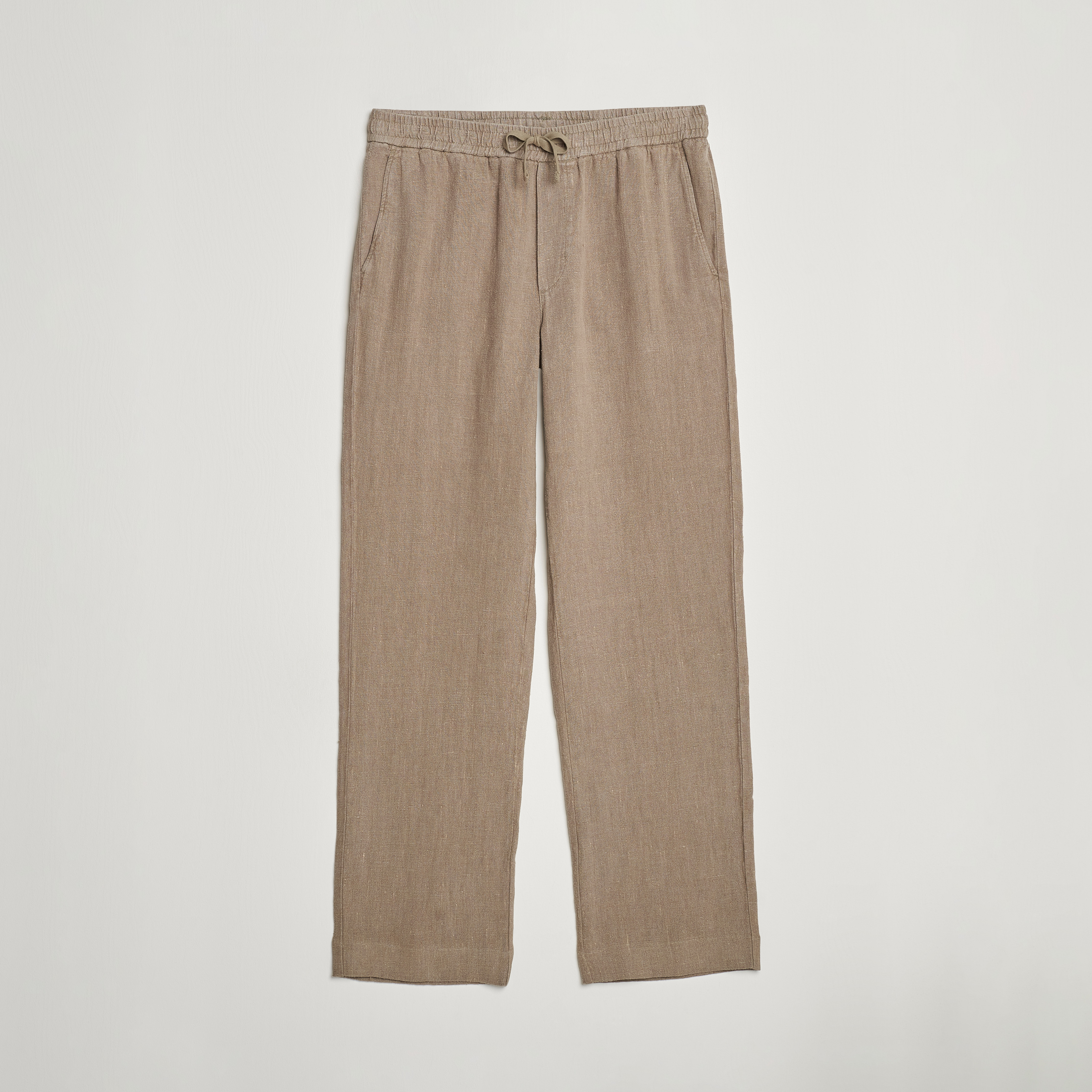 A Day's March Tamiat Drawstring Linen Trousers Clay at CareOfCarl.com