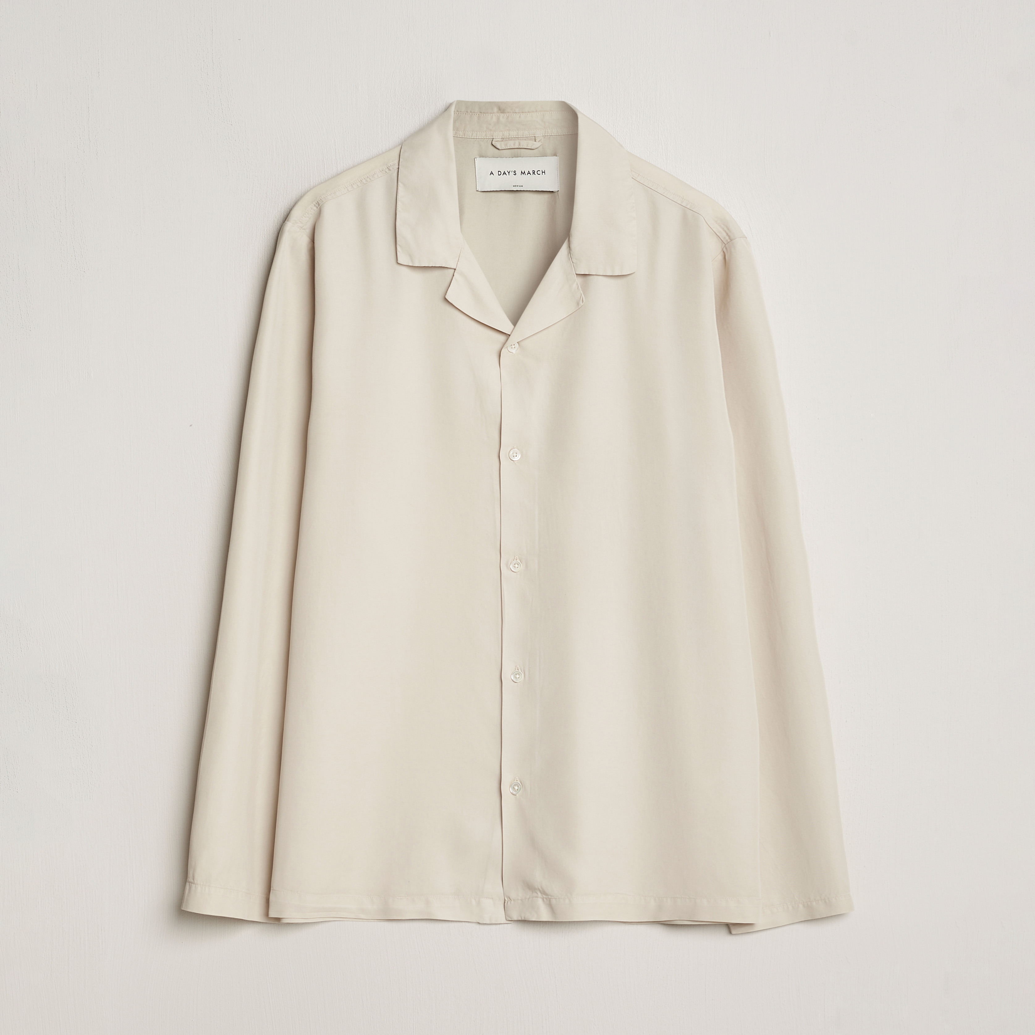 A Day's March Chase Camp Collar Lyocell Shirt Oyster at CareOfCarl.com