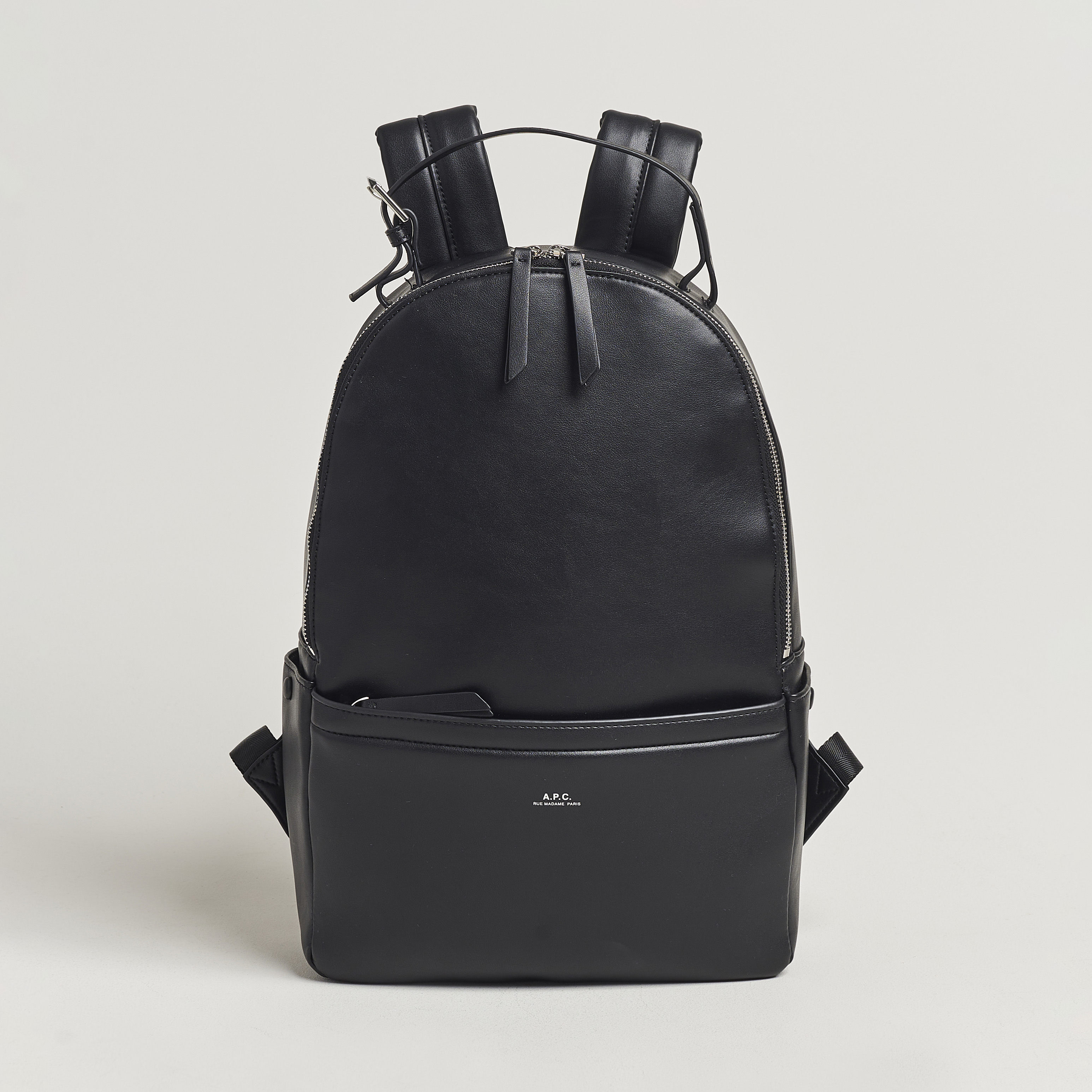 A.P.C. Sac Leather Backpack Black at CareOfCarl.com
