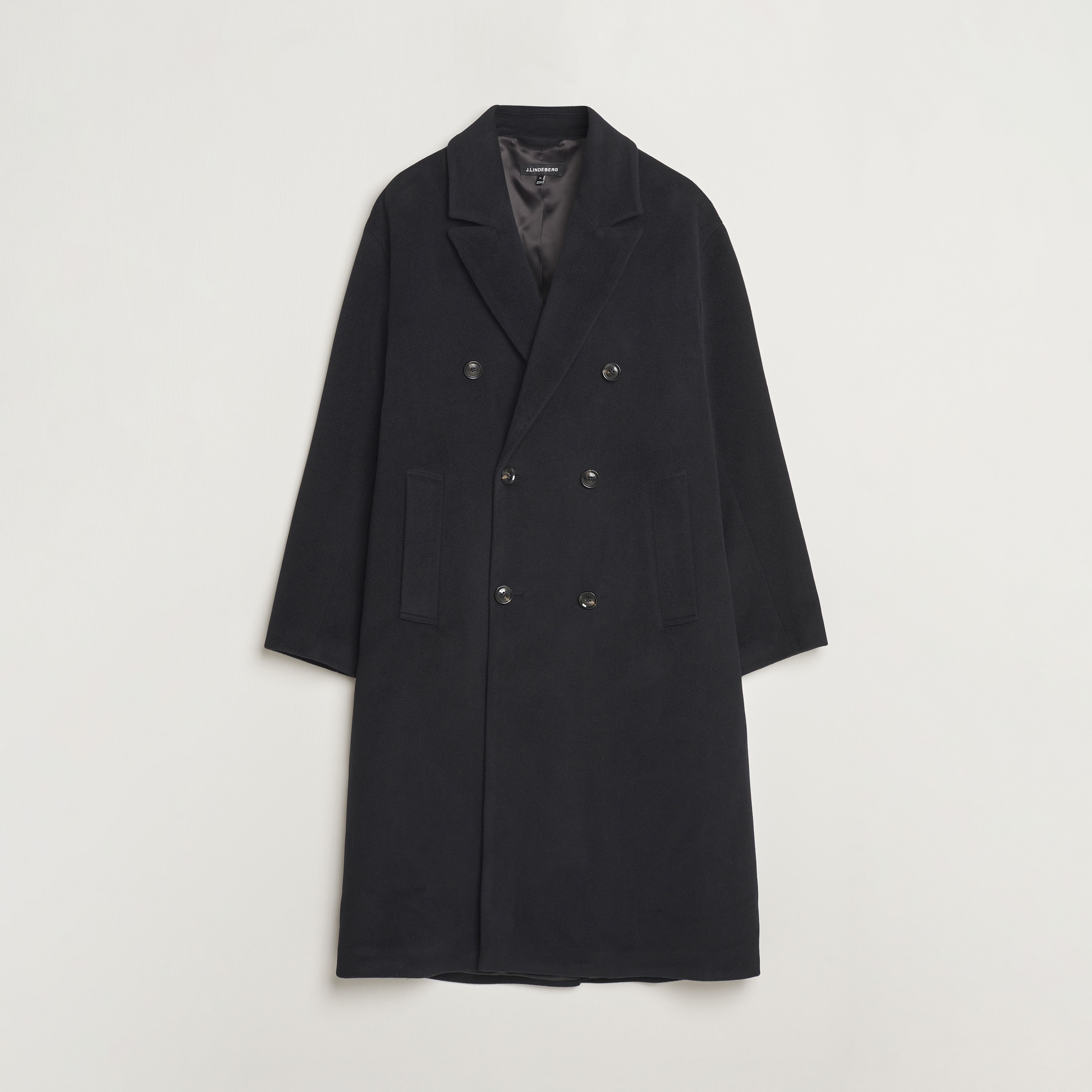 J.Lindeberg Willy Wool Coat Black at CareOfCarl.com