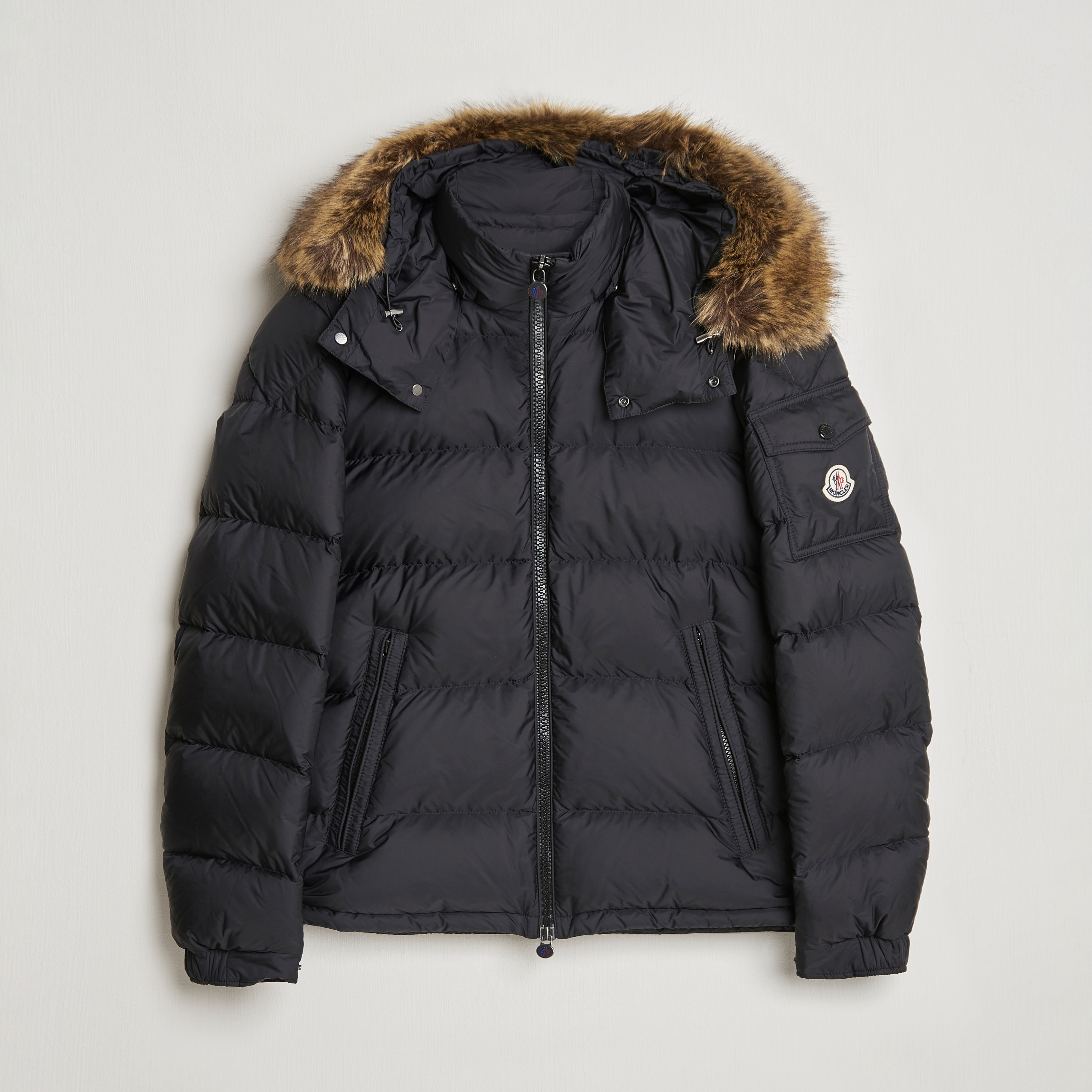 Moncler Maya Faux Fur Jacket Black at CareOfCarl.com