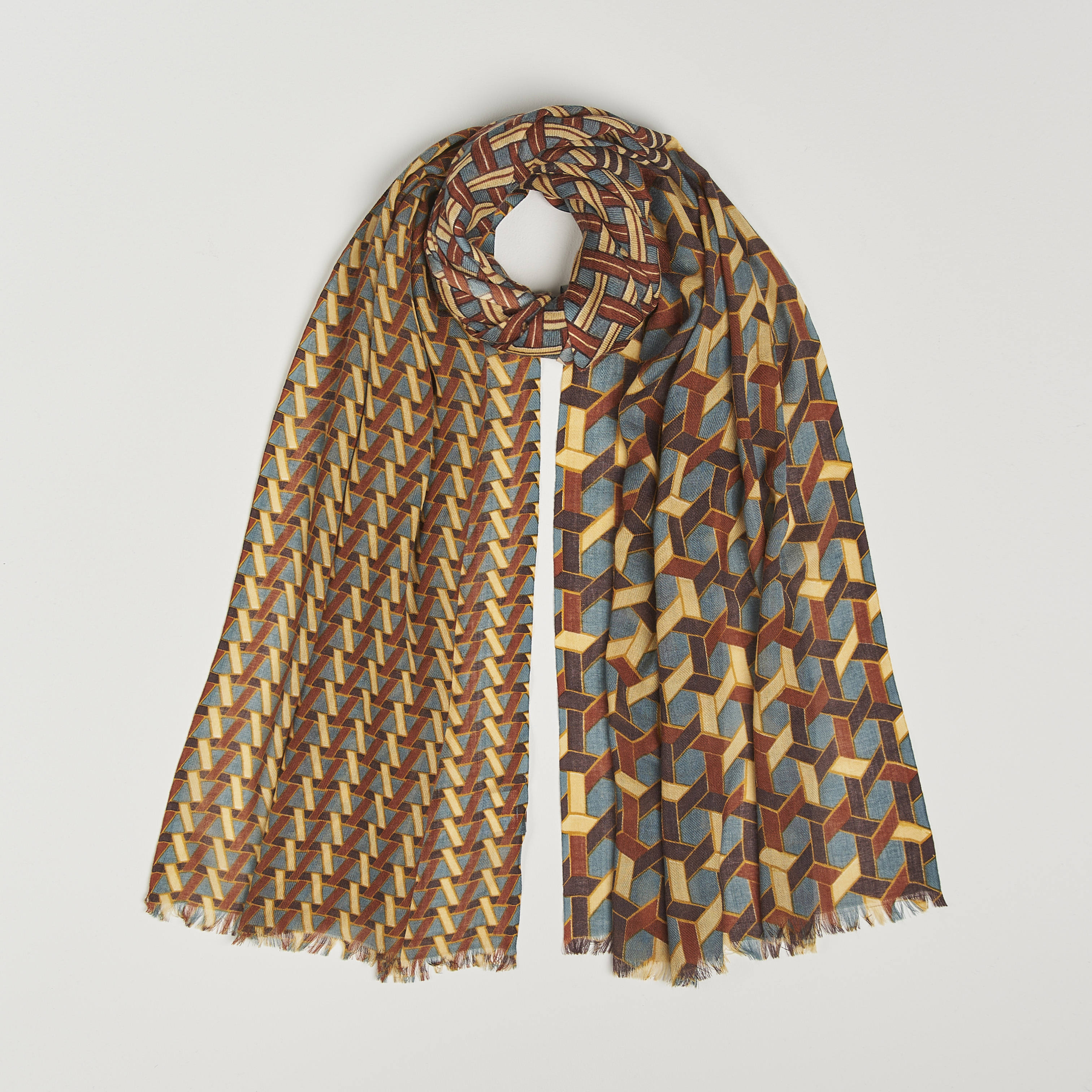 Altea Printed Wool Scarf Orange at CareOfCarl.com