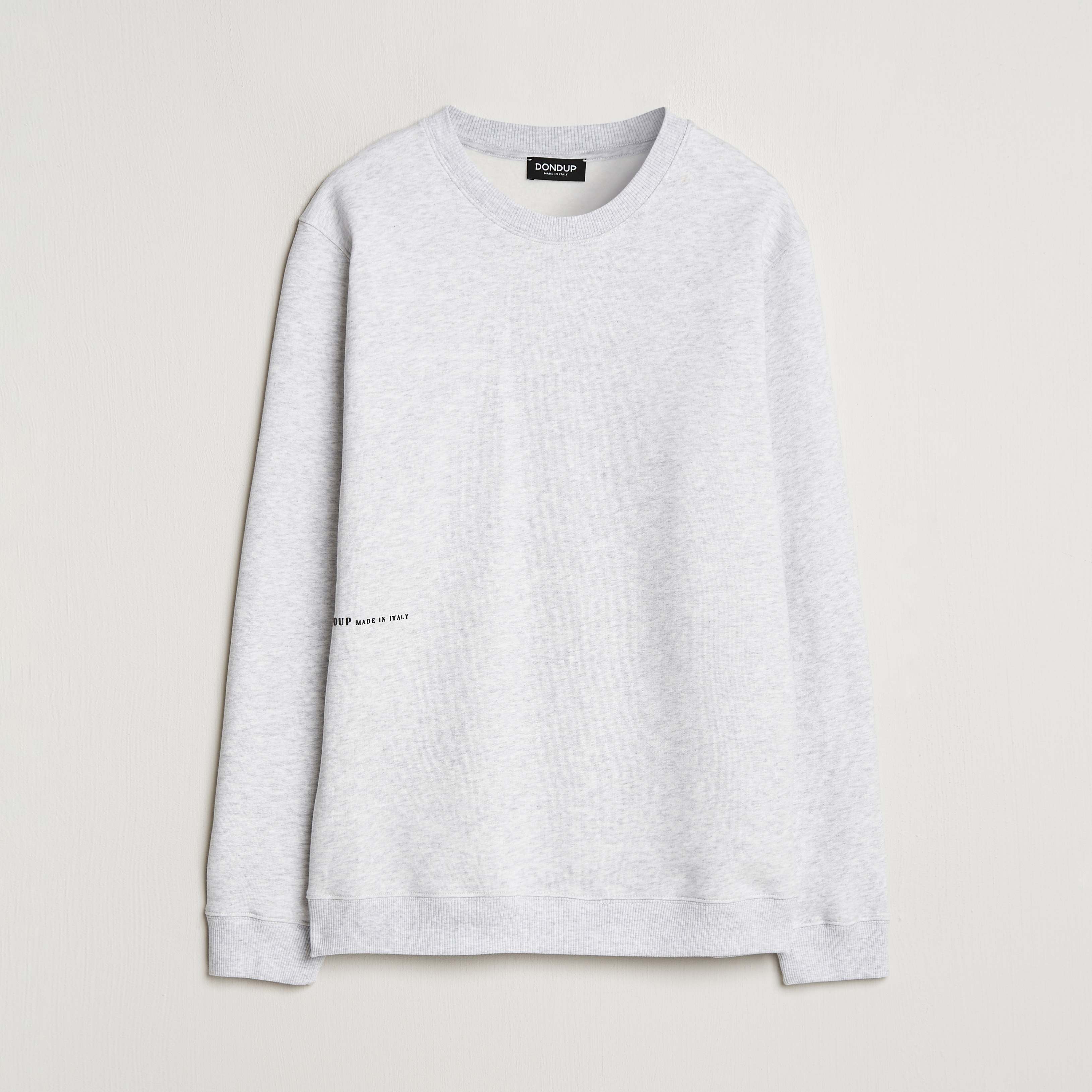 Dondup Logo Crew Neck Sweatshirt Grey Melange at CareOfCarl.com