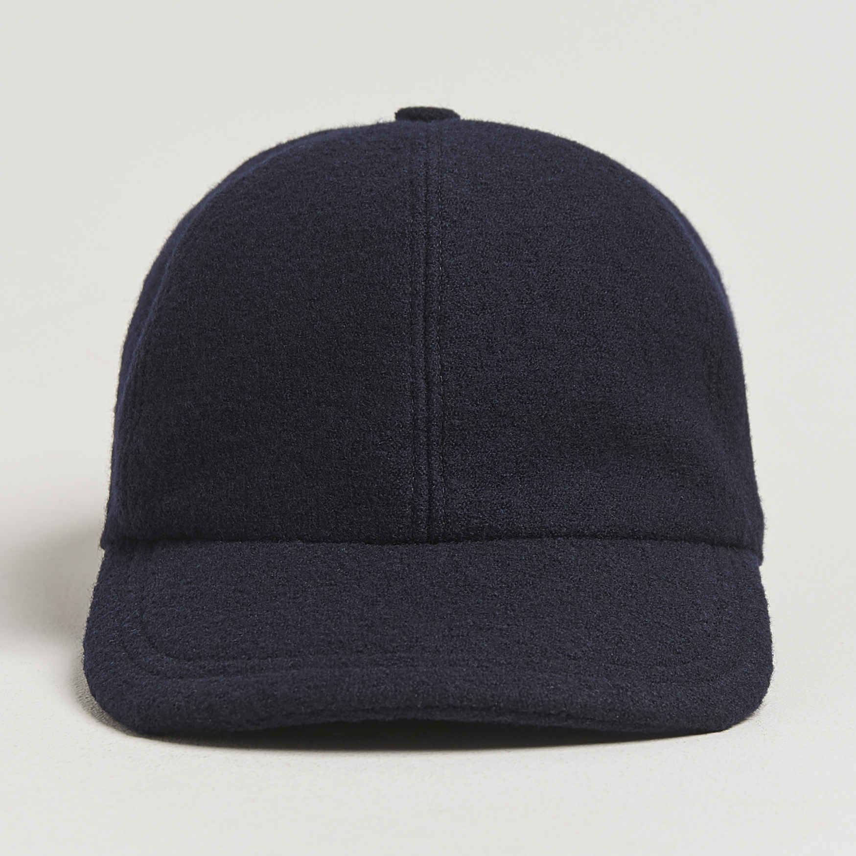 Eton Boiled Wool Baseball Cap Navy Blue at CareOfCarl.com