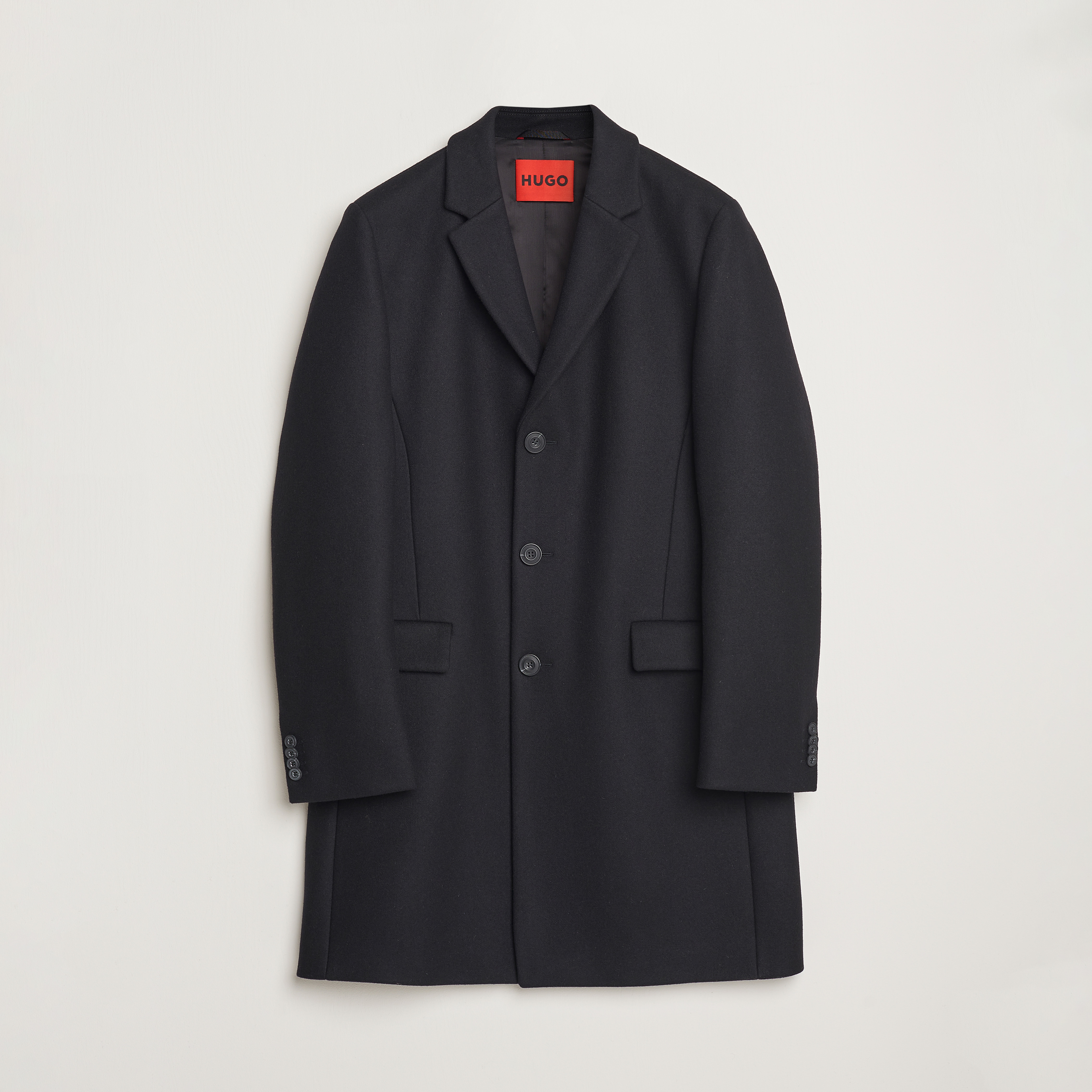 HUGO Migor Wool Coat Black at CareOfCarl.com
