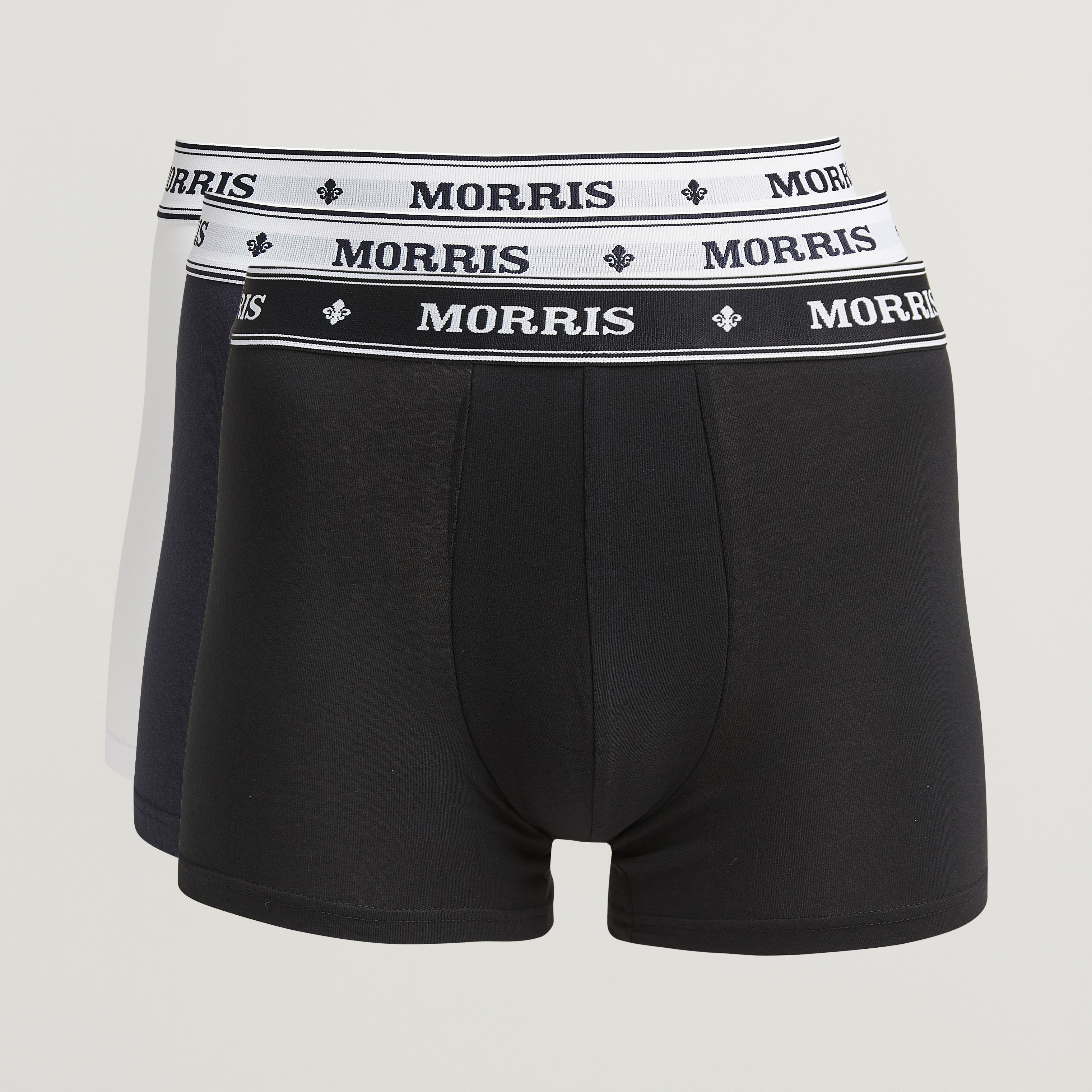 Morris 3-Pack Boxer Briefs White/Black/Navy at CareOfCarl.com