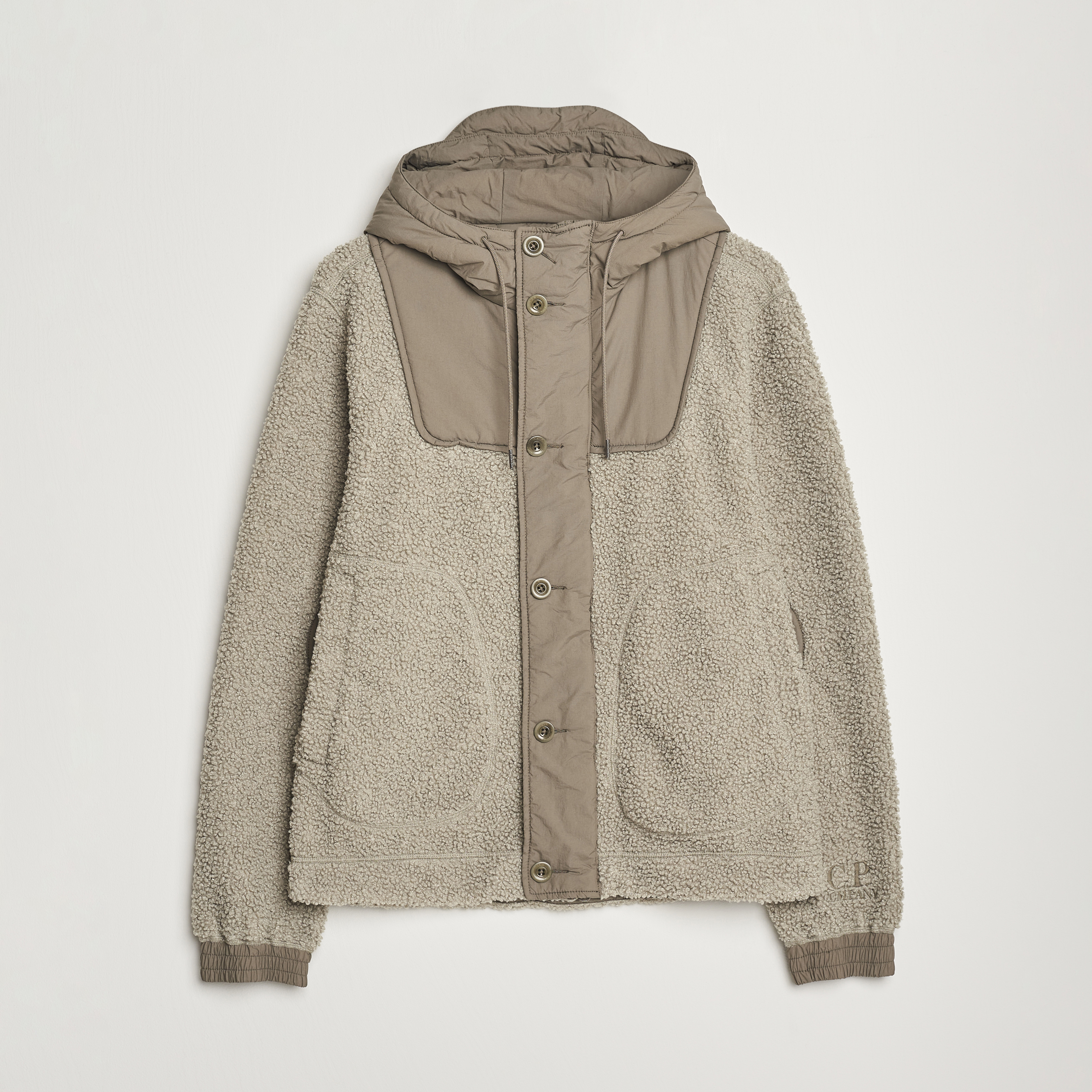 C.P. Company Polar Shell Fleece Jacket Beige at CareOfCarl.com