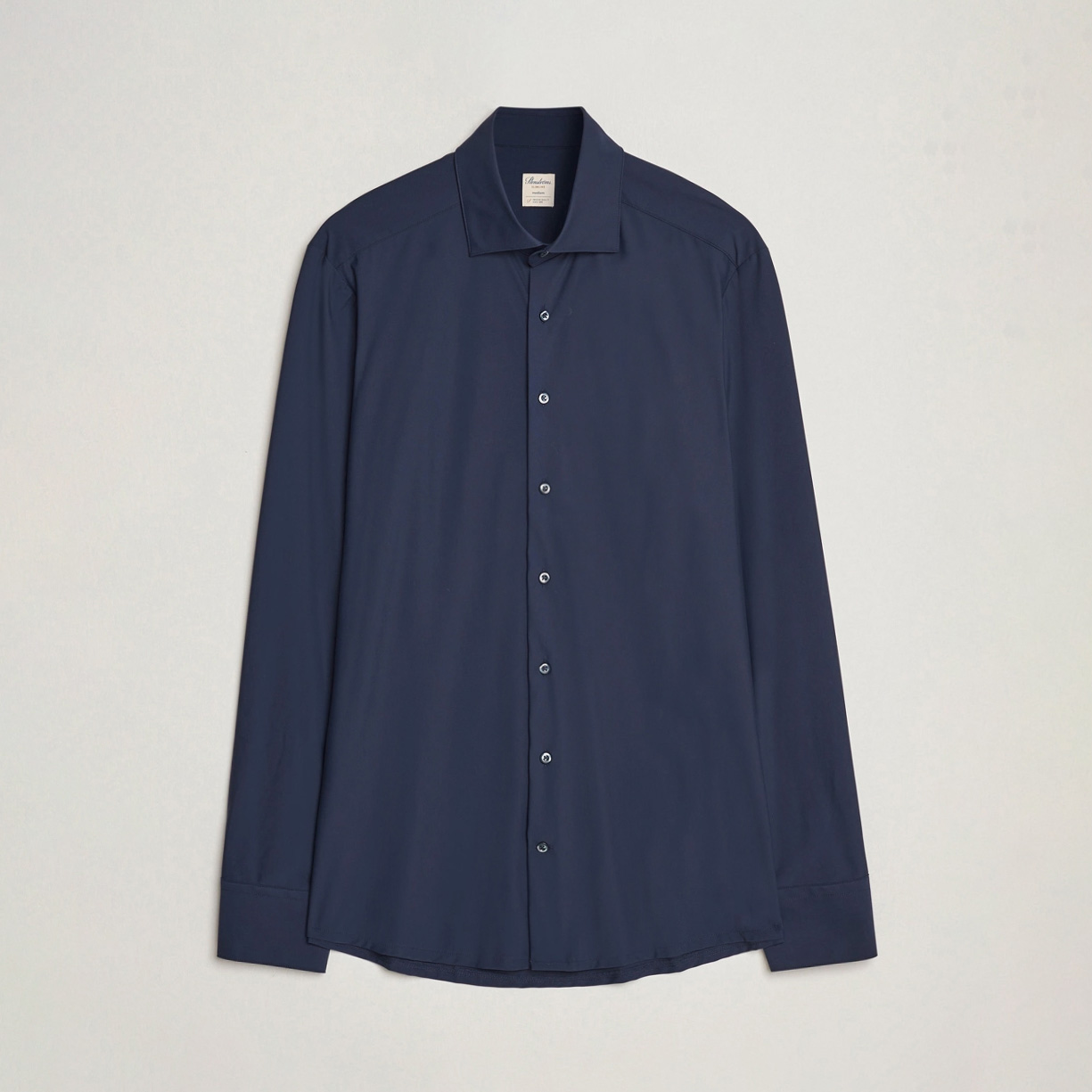 Stenströms Slimline Stretch Jersey Shirt Navy at CareOfCarl.com