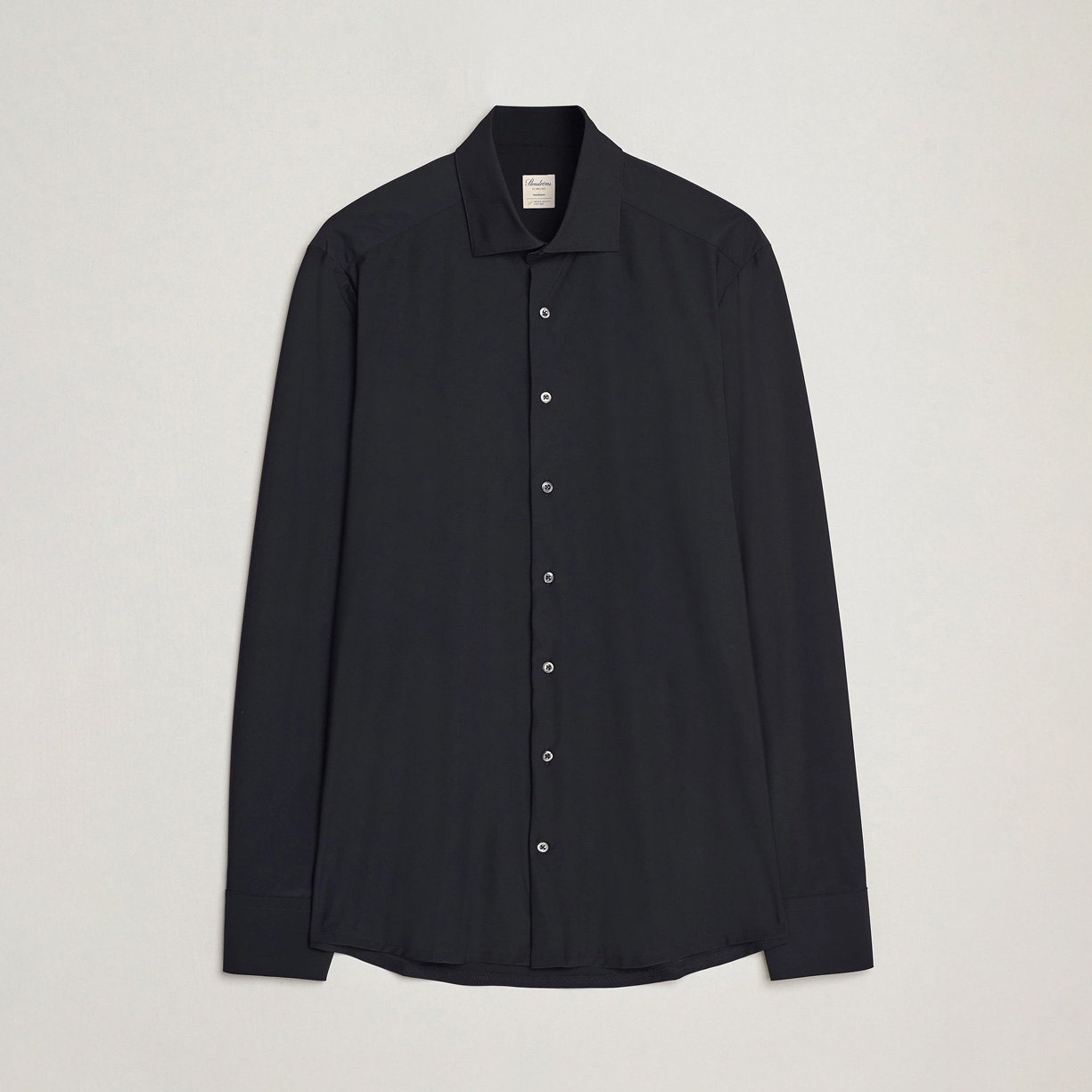 Stenströms Slimline Stretch Jersey Shirt Black at CareOfCarl.com