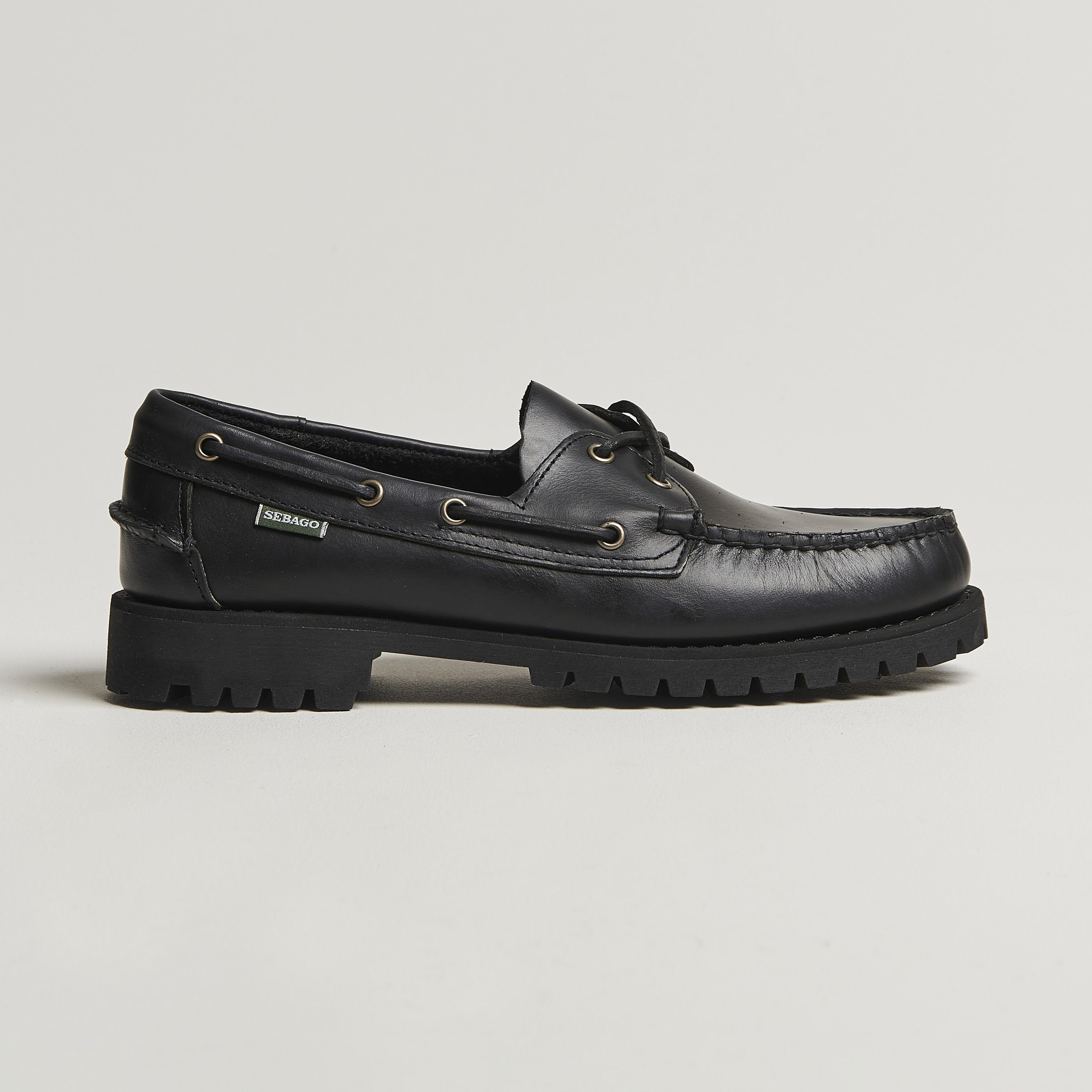 Sebago Ranger Waxy Leather Loafer Total Black at CareOfCarl.com