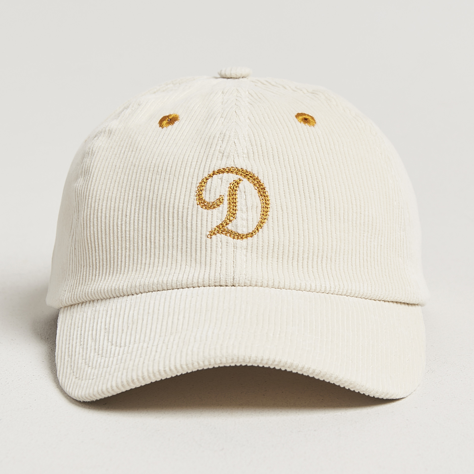 Drake's D'Capital Embroidery Cord Cap Ecru at CareOfCarl.com