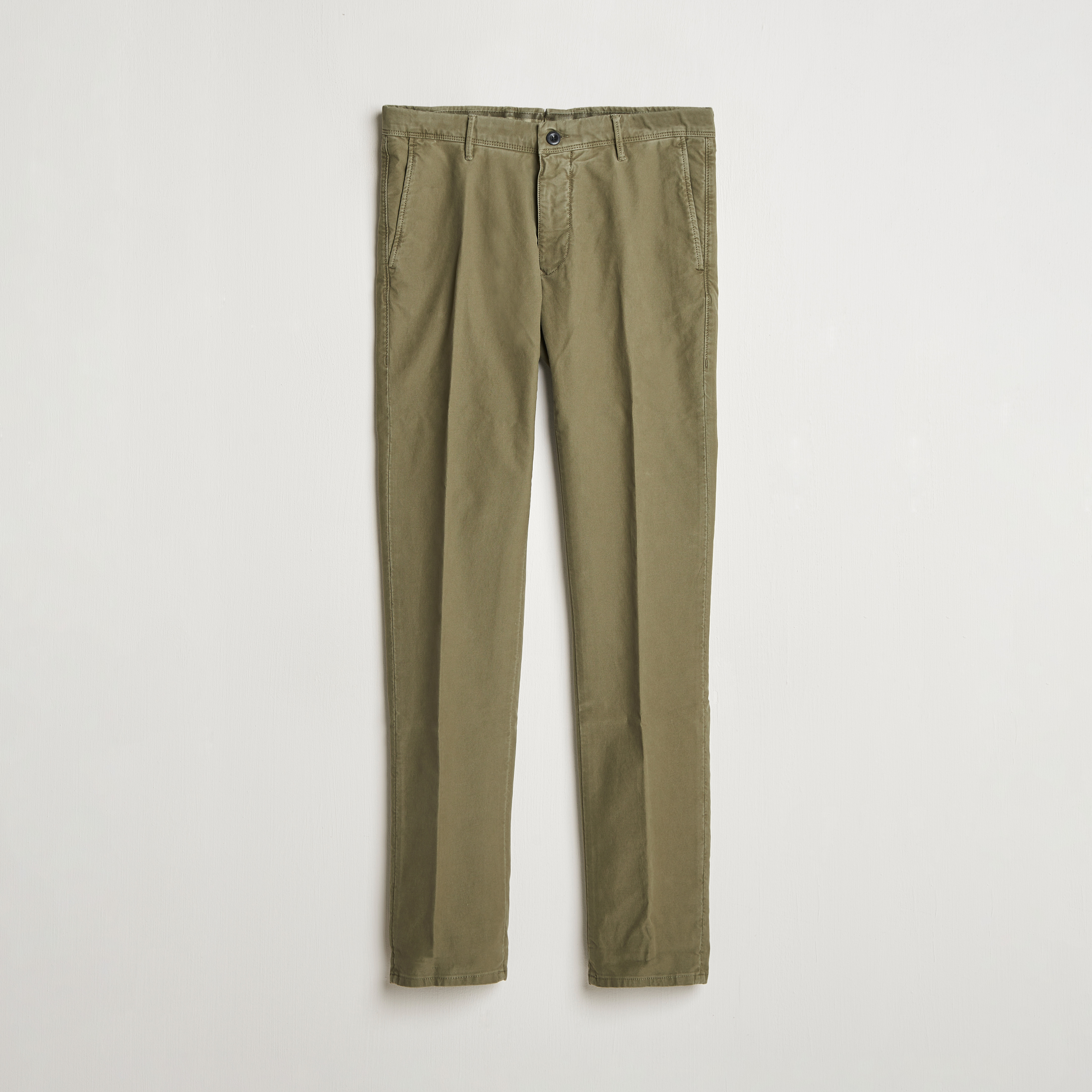 Incotex Slim Fit Garment Dyed Slacks Dark Green at CareOfCarl.com