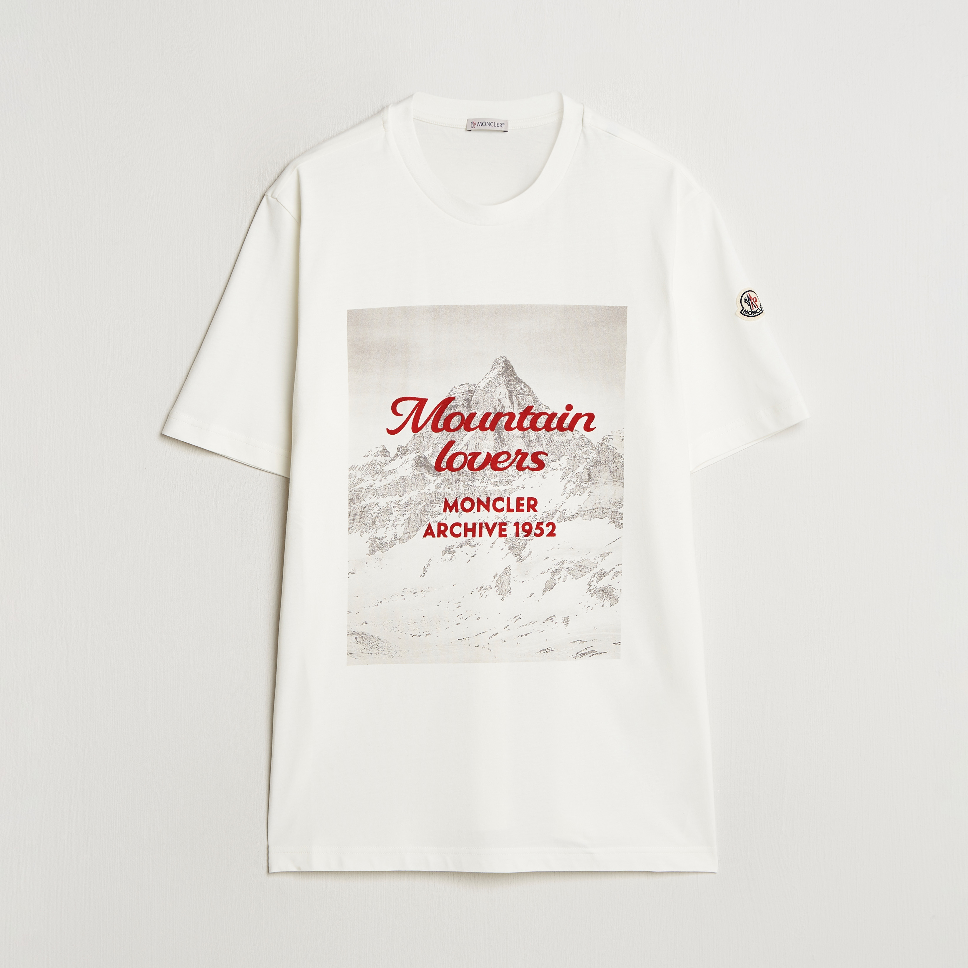 Moncler Mountain Lovers T-Shirt White at CareOfCarl.com