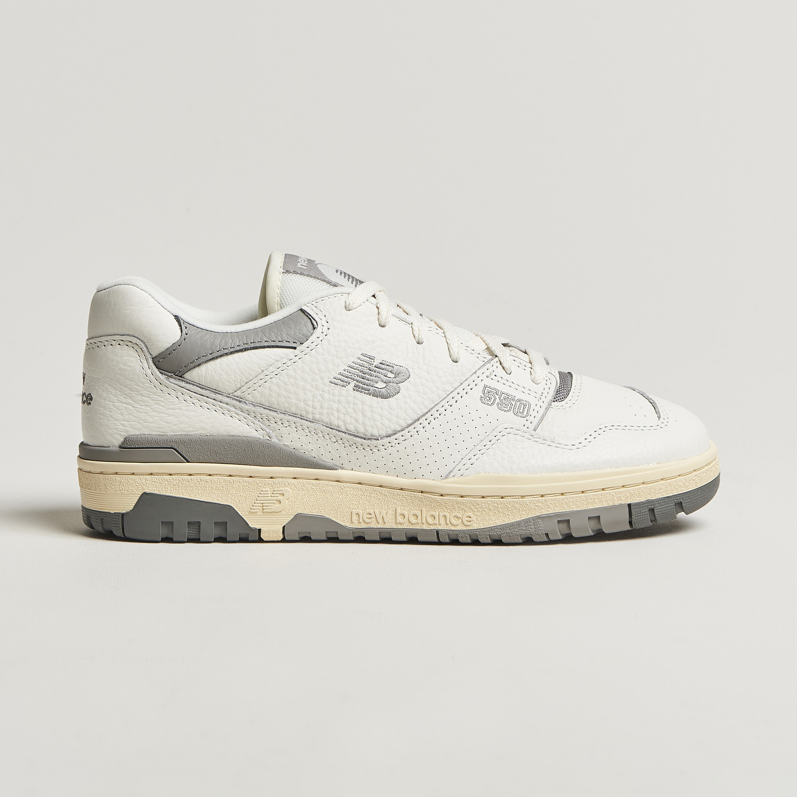 New Balance 550 Retro Tennis Sneakers White/Grey at CareOfCarl.com