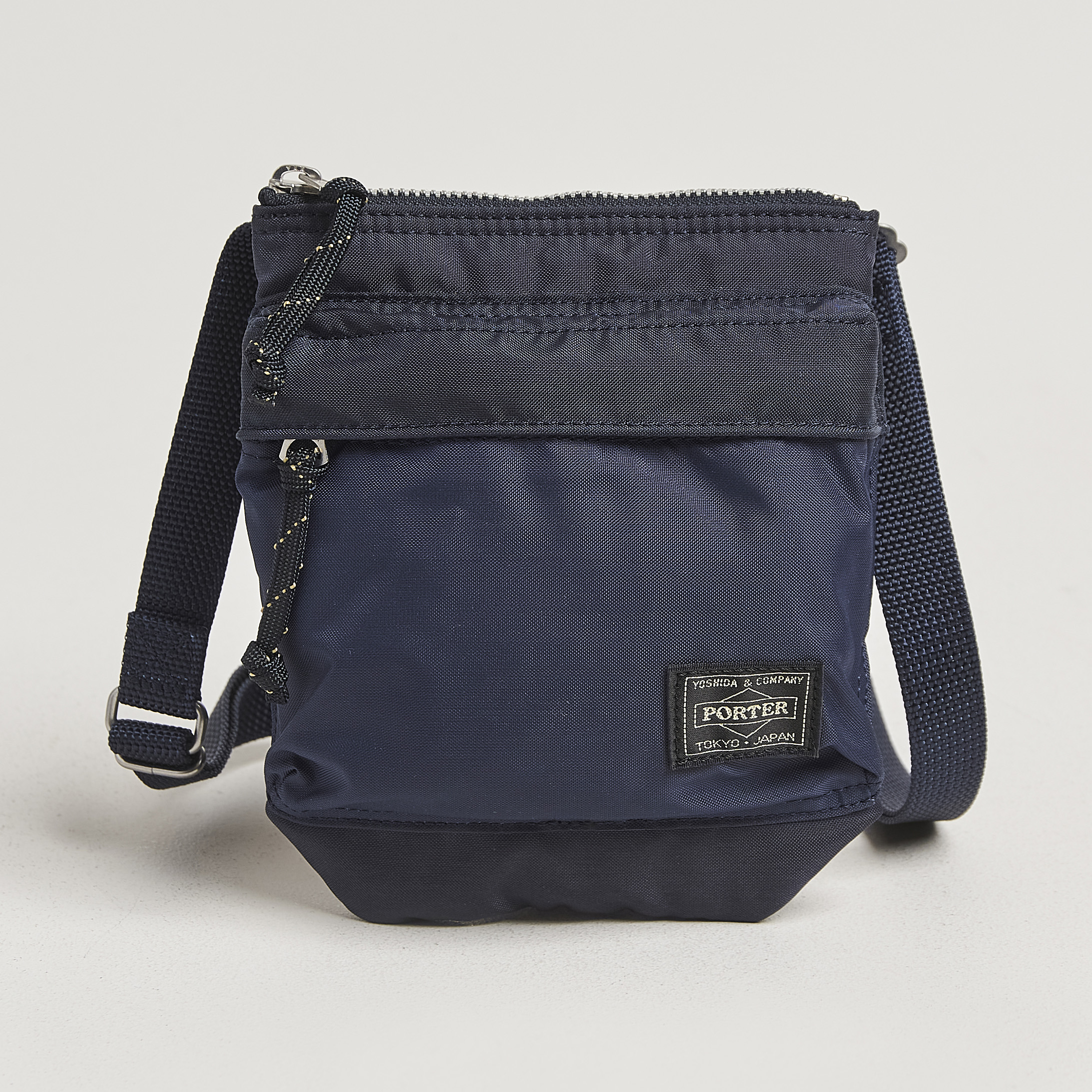 Porter-Yoshida & Co. Force Small Shoulder Pouch Navy Blue at CareOfCarl.com