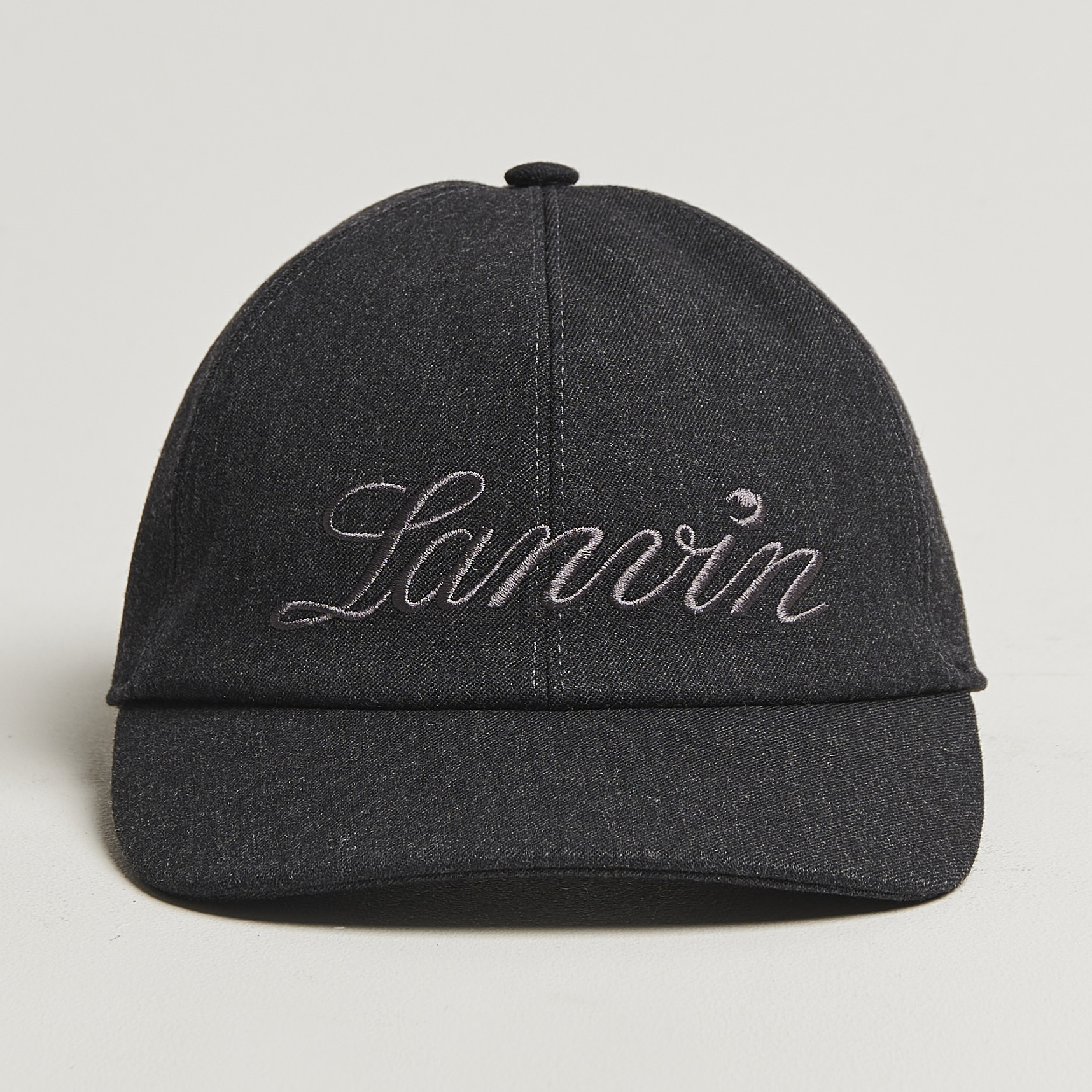 Lanvin Flannel Baseball Cap Anthracite at CareOfCarl.com