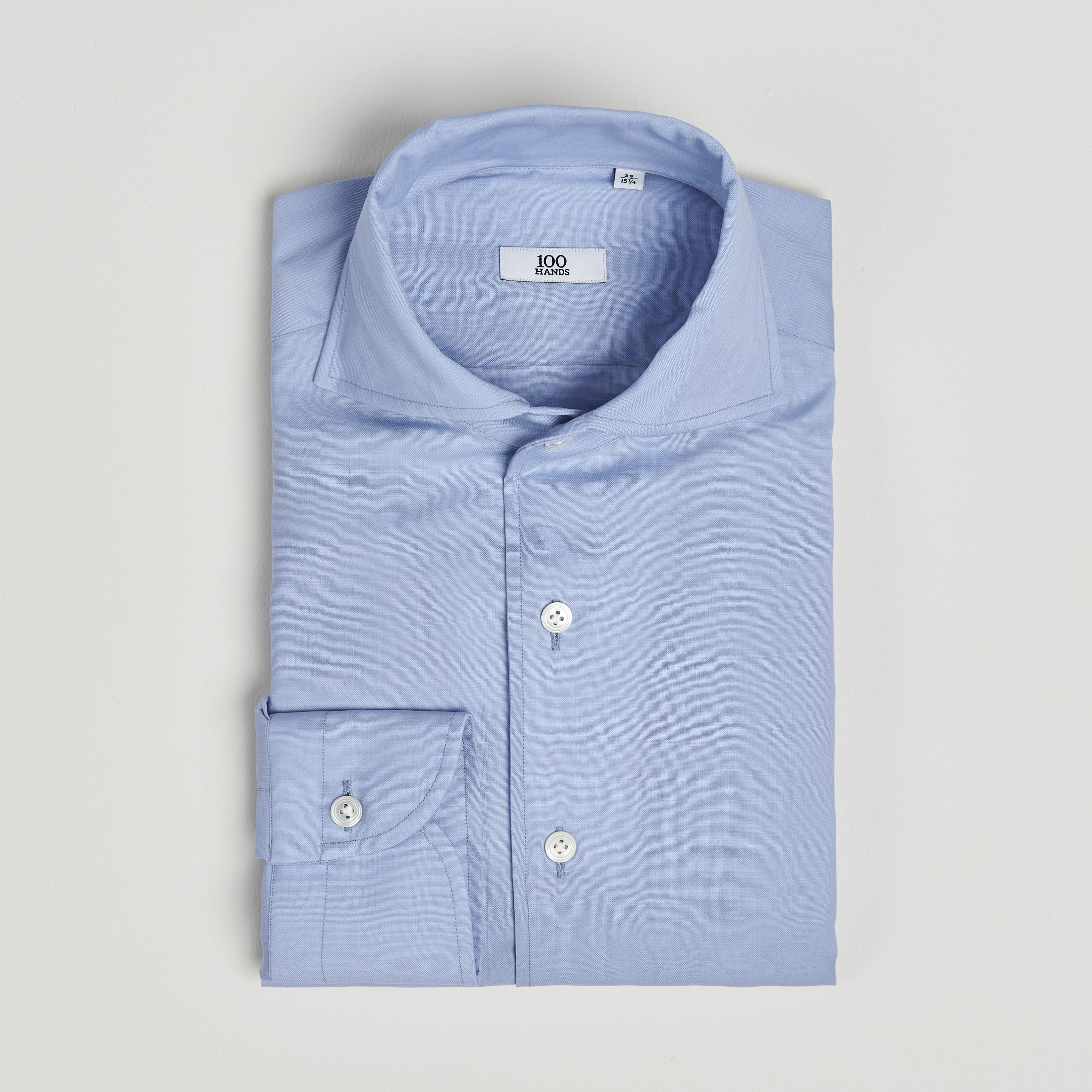 100Hands Full Spread Wool Shirt Light Blue at CareOfCarl.com