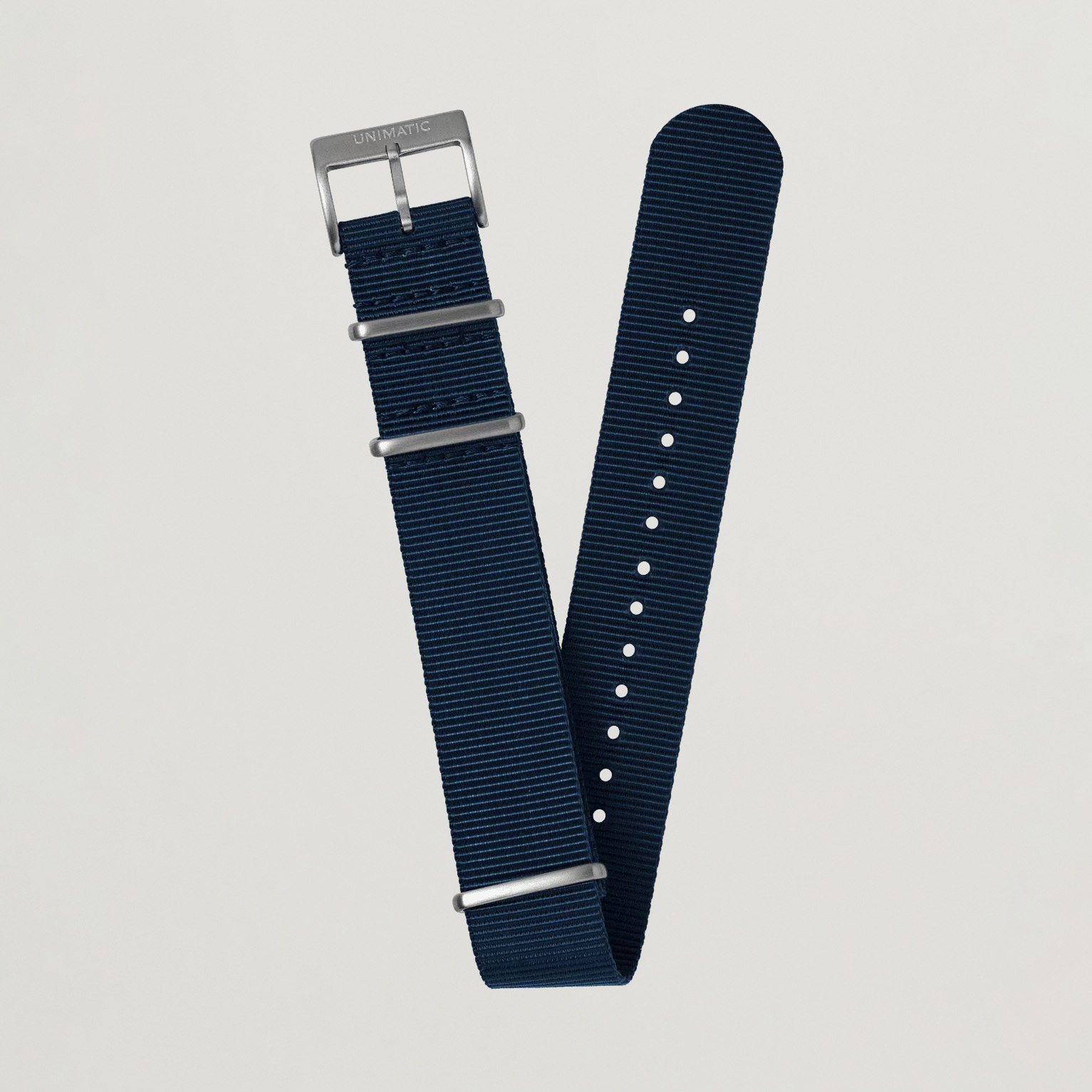UNIMATIC Nylon Nato Steel 22mm Strap Vintage Navy at CareOfCarl.com