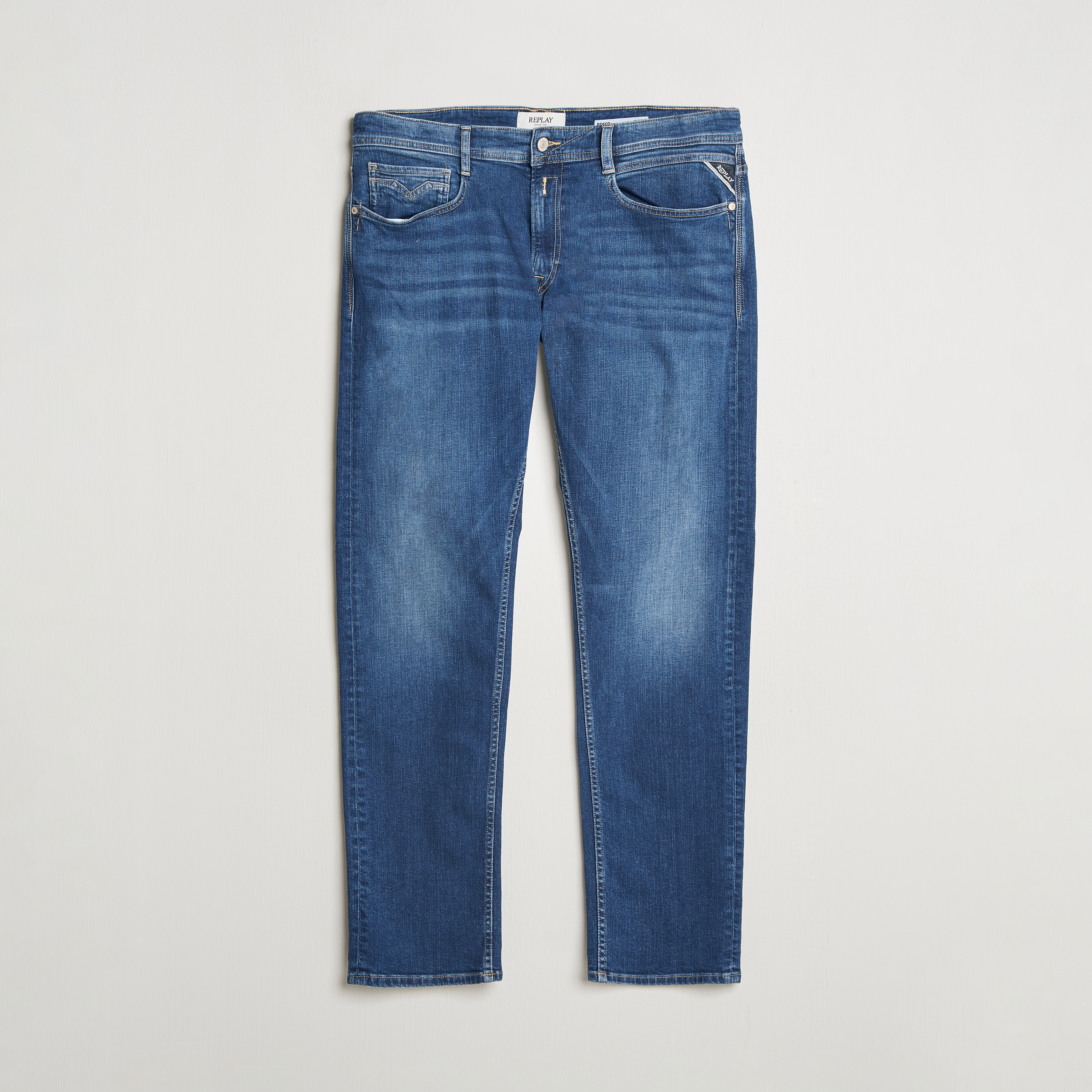 Replay Rocco Comfort Fit Stretch Eco Plus Jeans Dark Blue at CareOfCarl.com