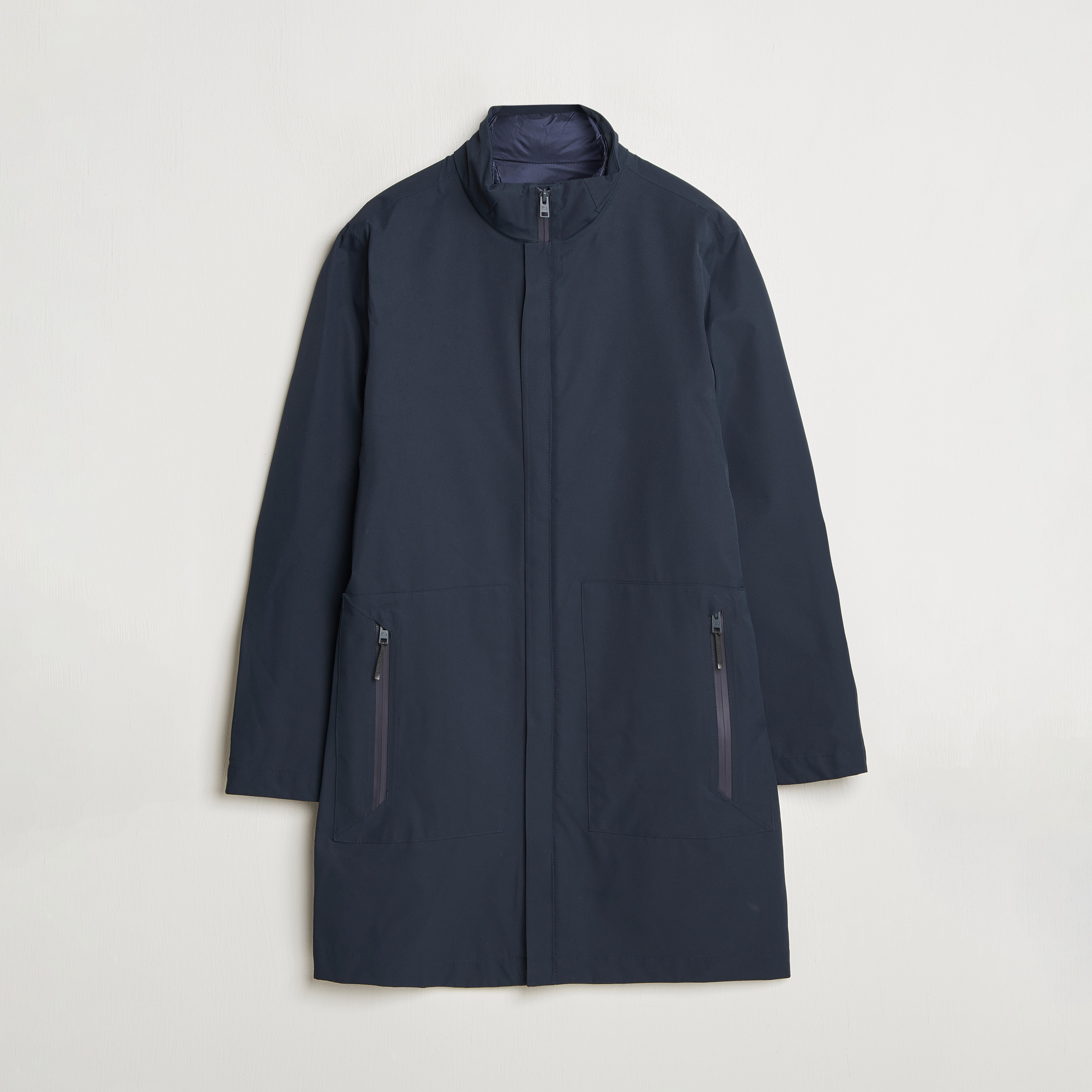 Woolrich Two Layer 2 in 1 Carcoat Melton Blue at CareOfCarl.com