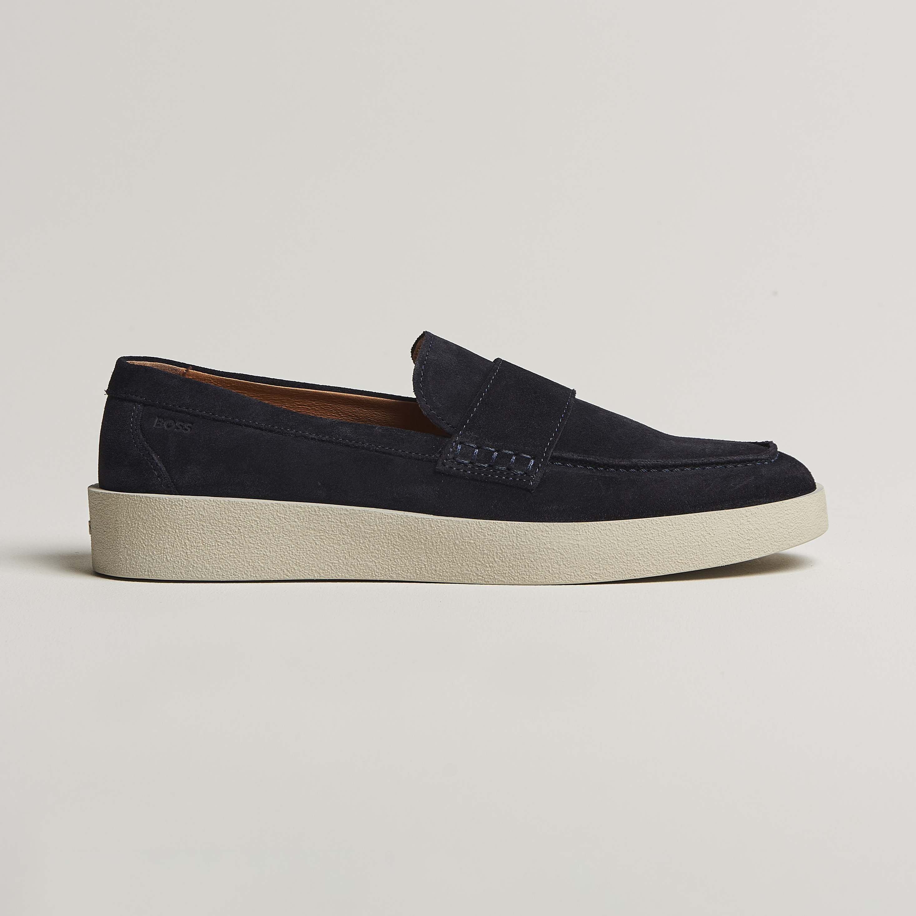 BOSS BLACK Clay Suede Loafer Dark Blue at CareOfCarl.com