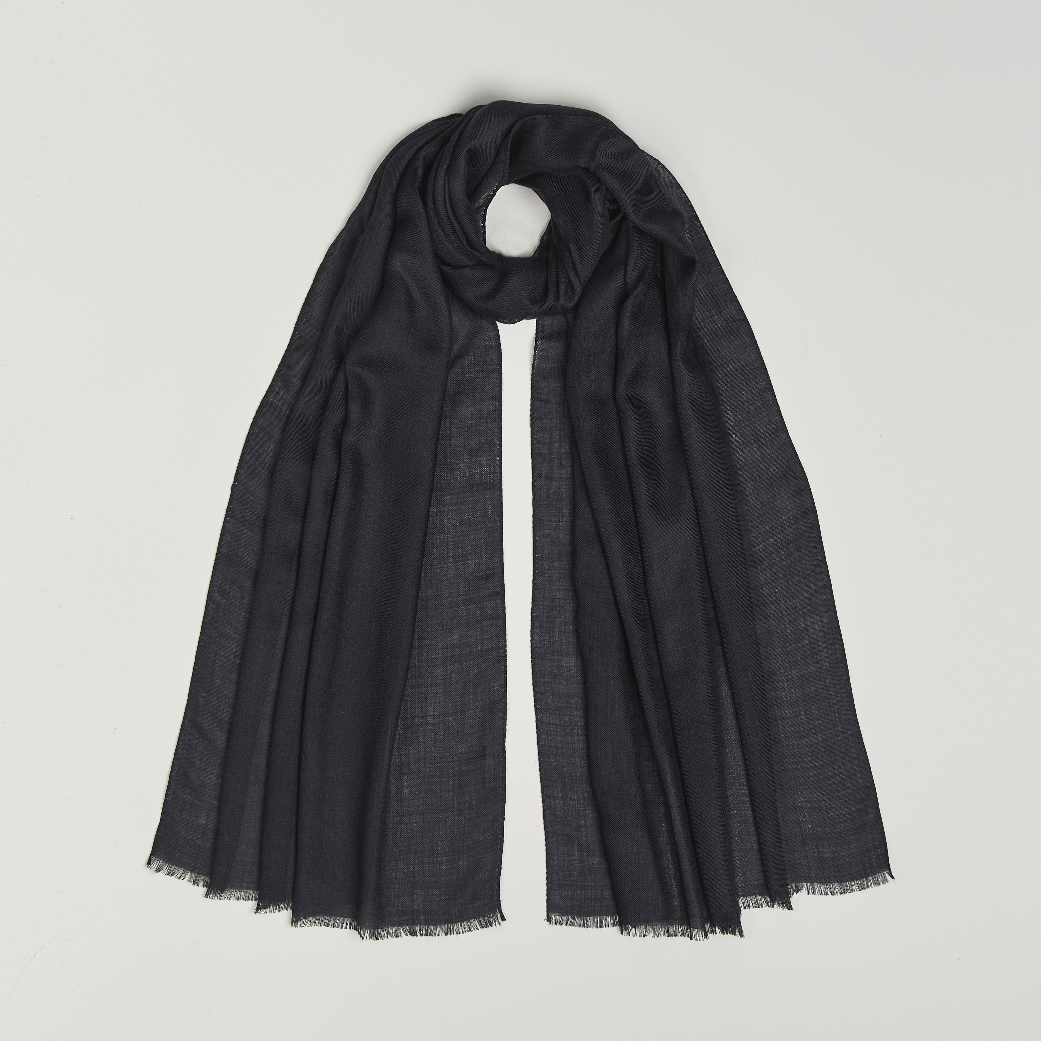 Piacenza Cashmere Chic Cashmere Scarf Navy at CareOfCarl.com