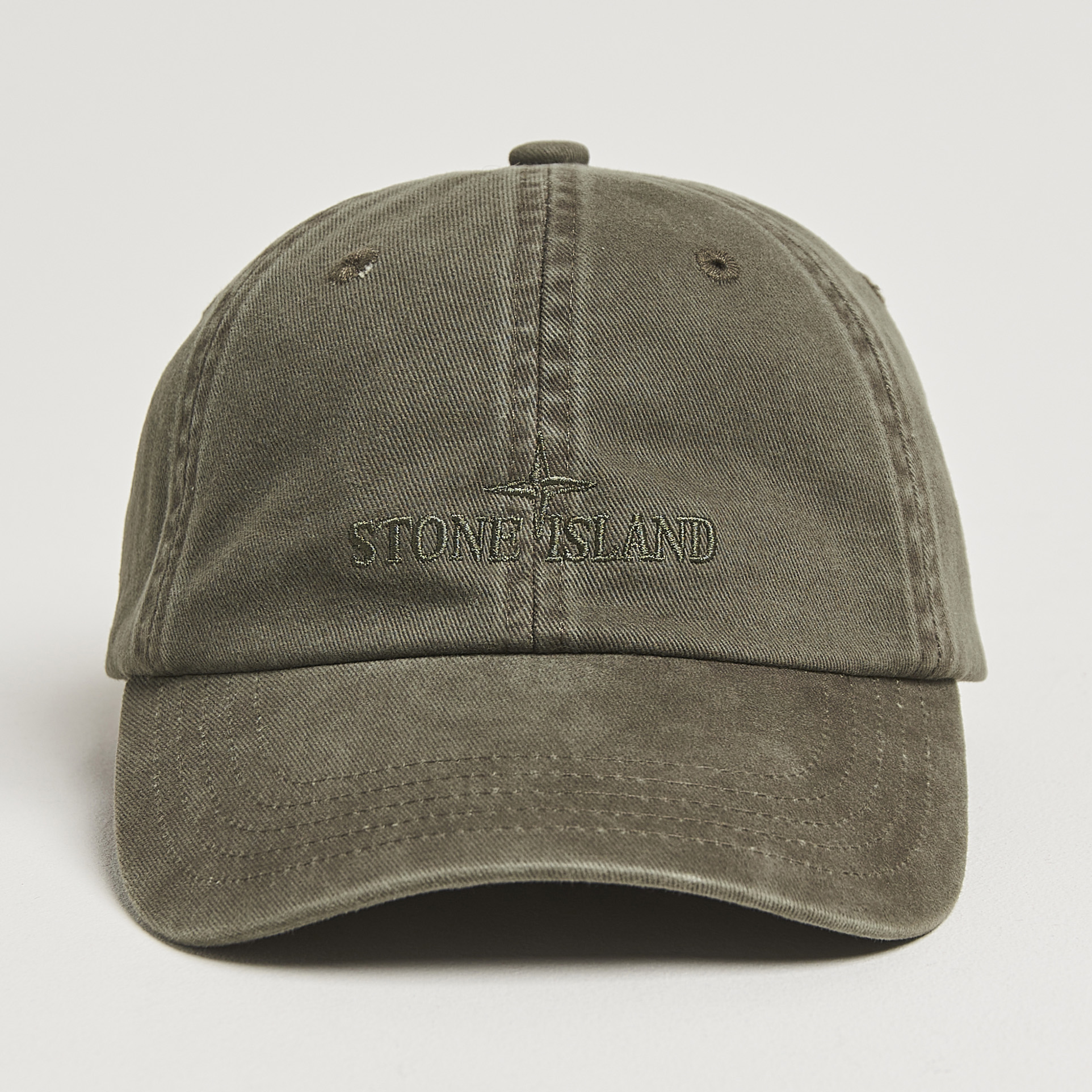 Stone Island Cotton Gabardine Cap Military Green at CareOfCarl.com
