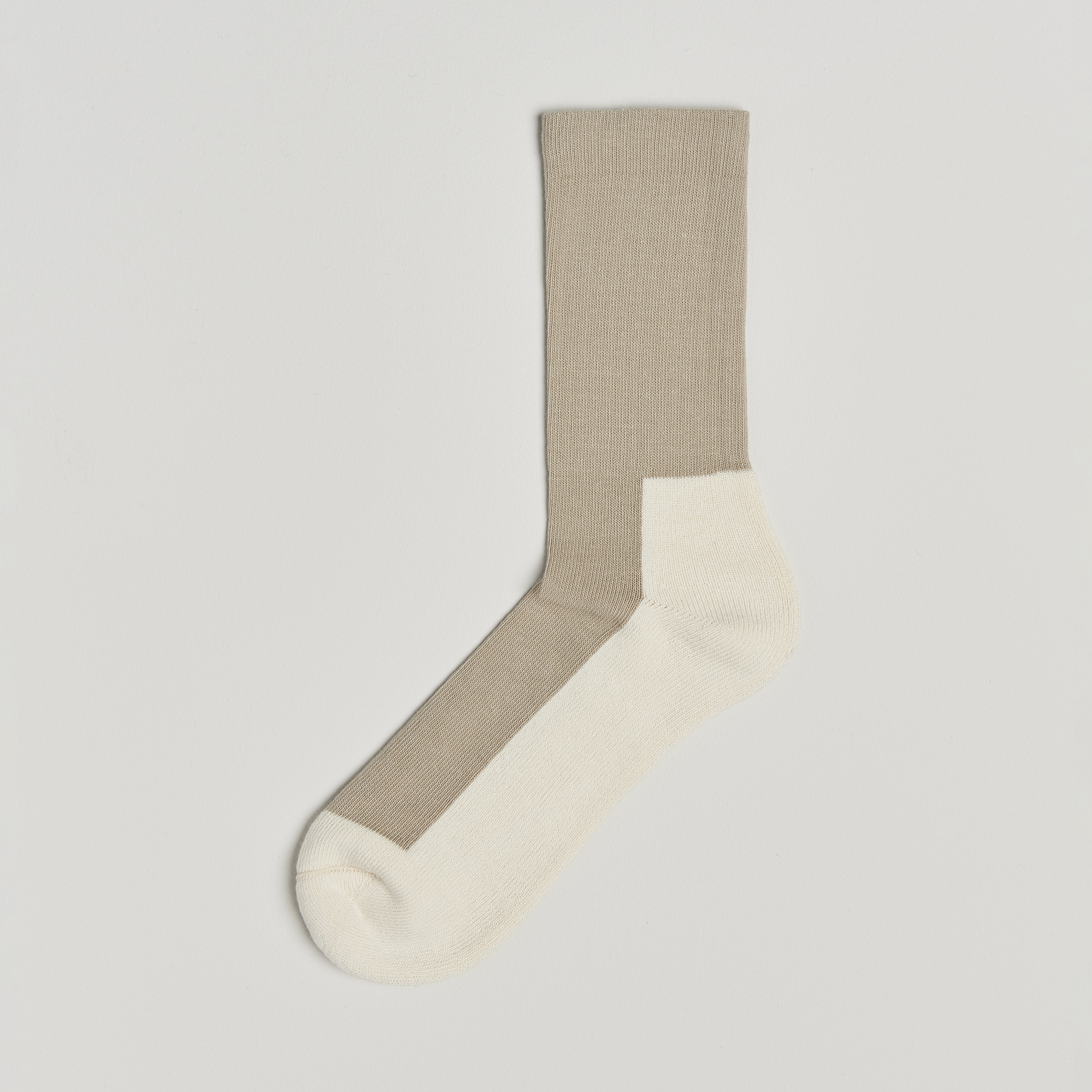 Sweyd Two Tone Cotton Socks Sand/Off White at CareOfCarl.com