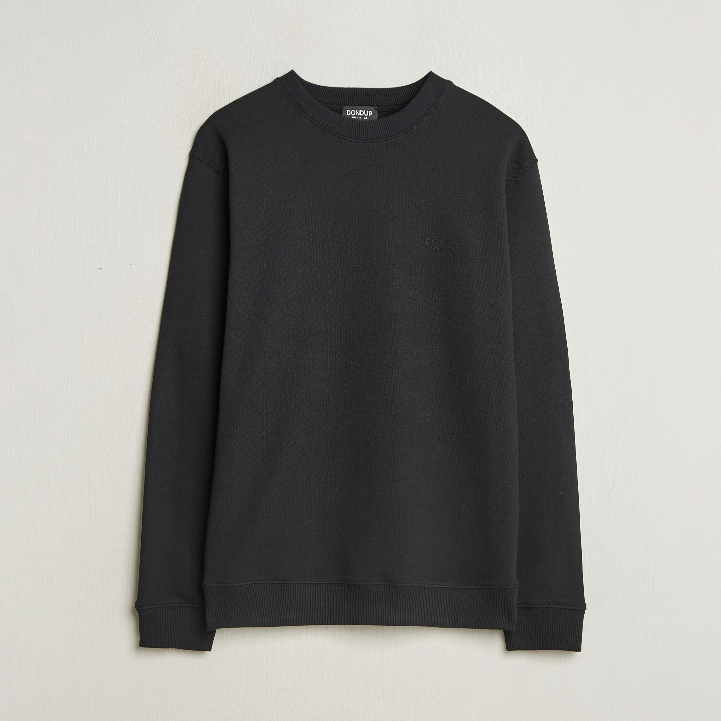 Dondup Logo Crew Neck Sweatshirt Black at CareOfCarl.com
