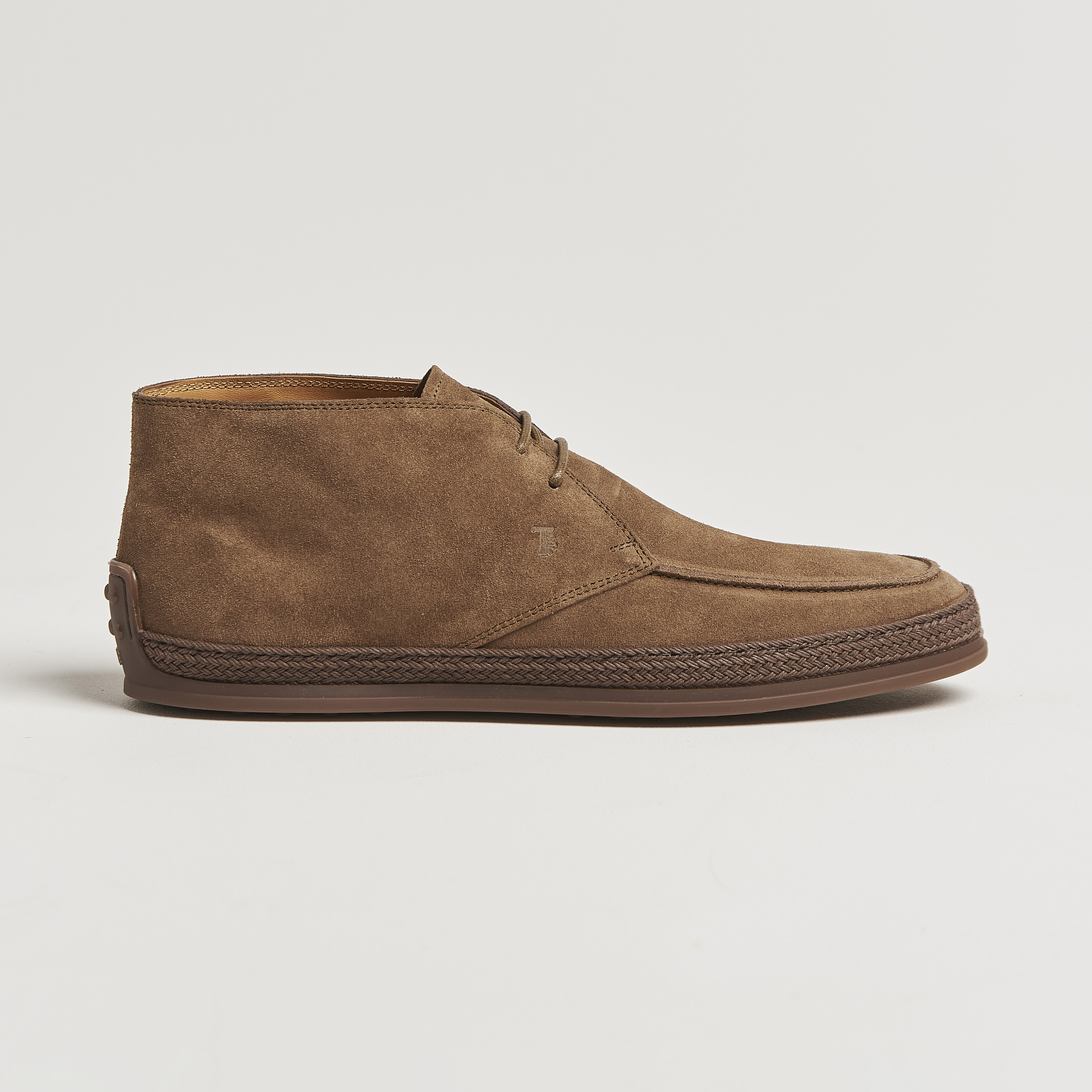 Tod's Raffia Chukka Boot Brown Suede at CareOfCarl.com