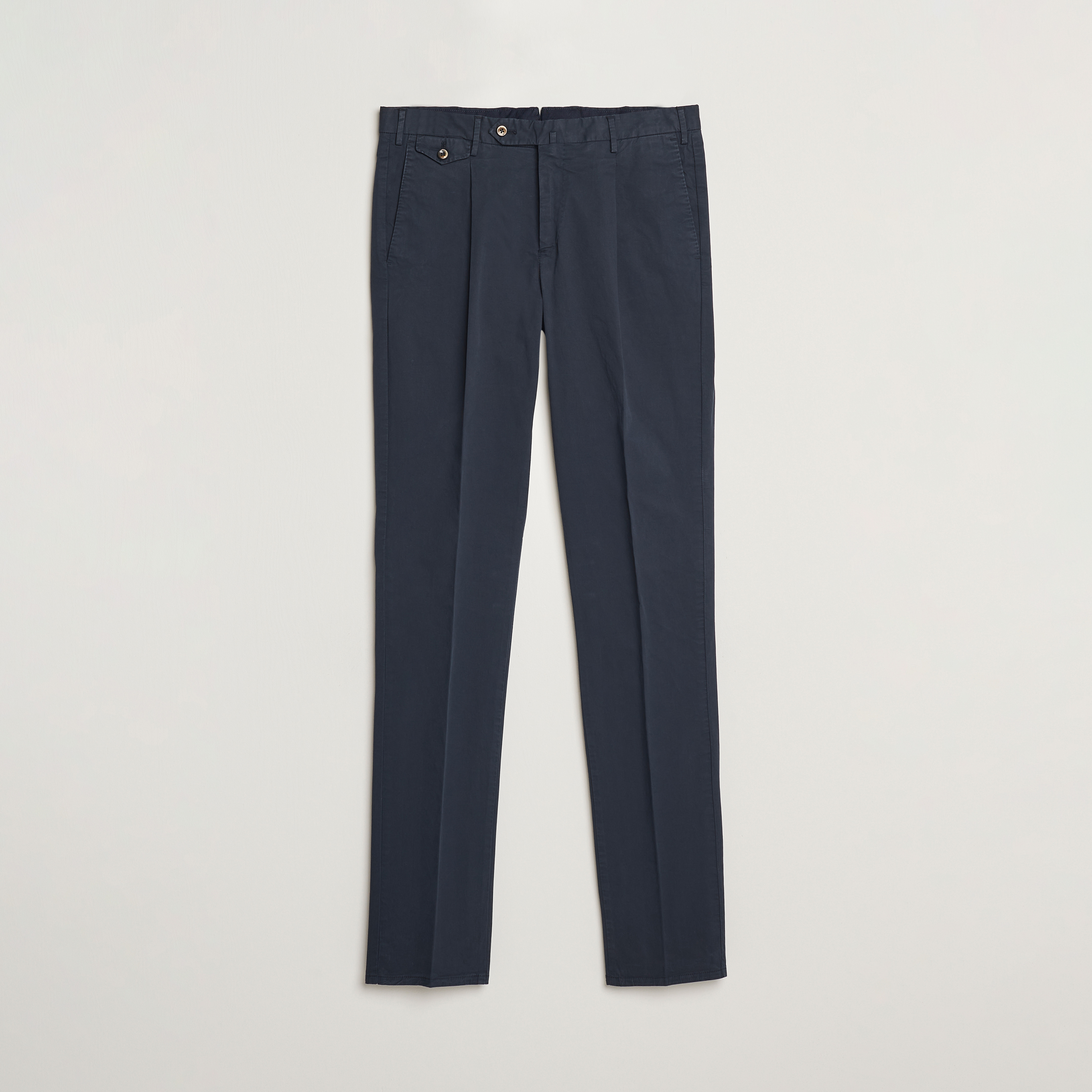 PT01 Gentleman Fit Cotton/Stretch Trousers Navy at CareOfCarl.com