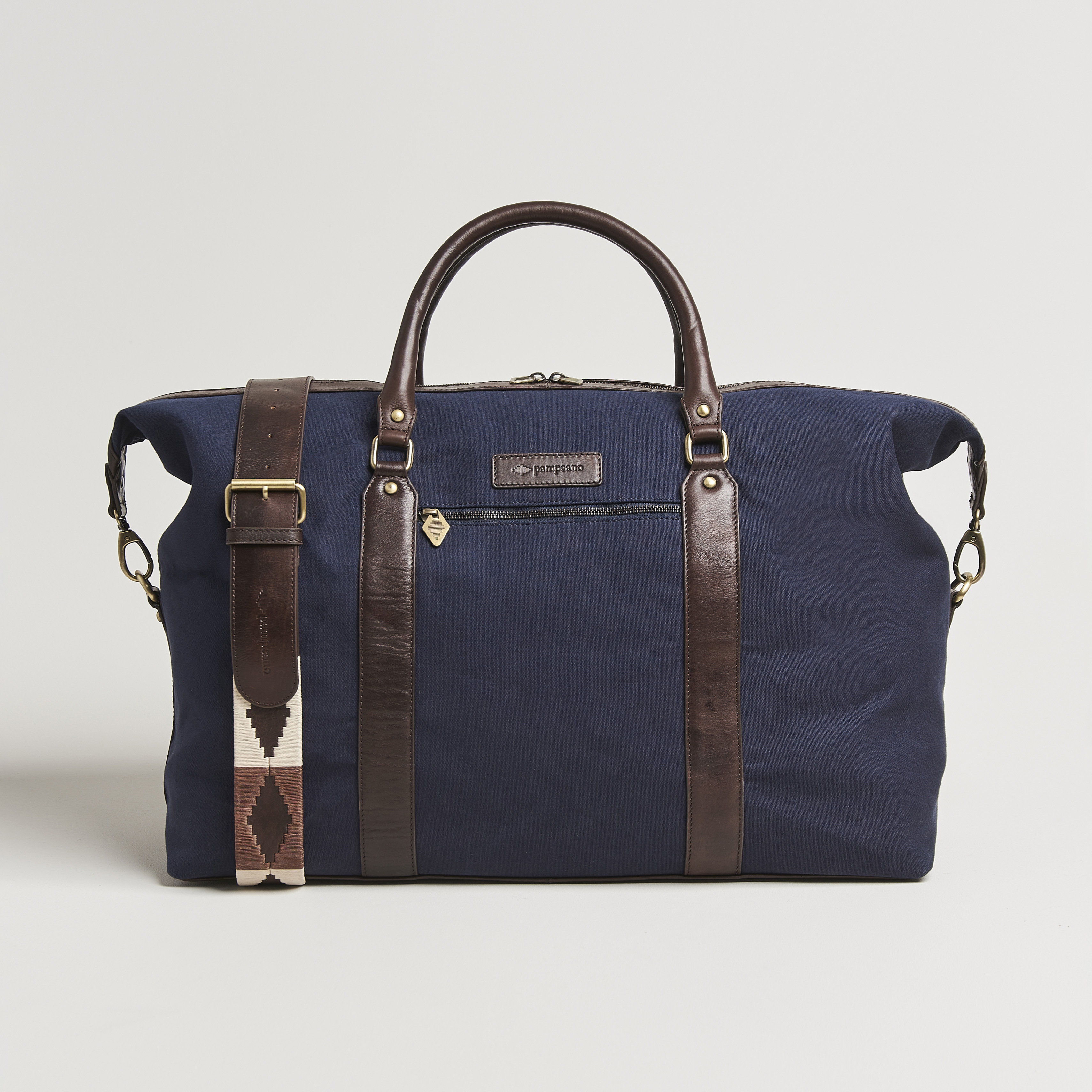 Pampeano Cabballero Large Canvas Weekend Bag Navy at CareOfCarl.com