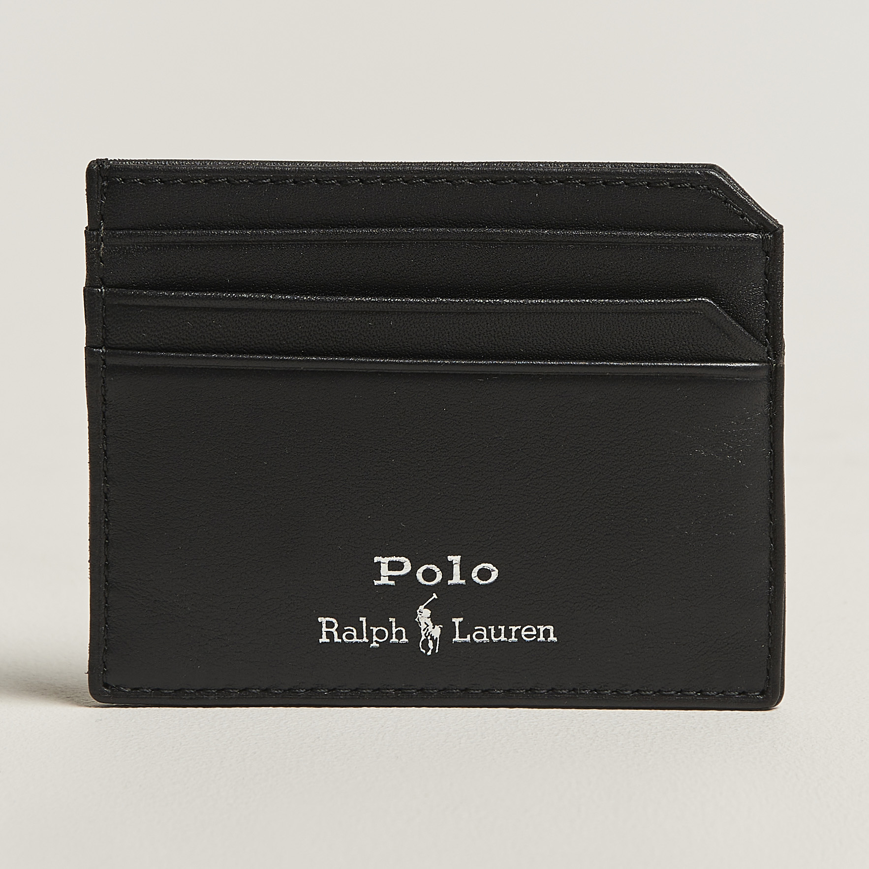 Polo Ralph LaurenCard Holder Smooth LeatherBlack at CareOfCarl.com