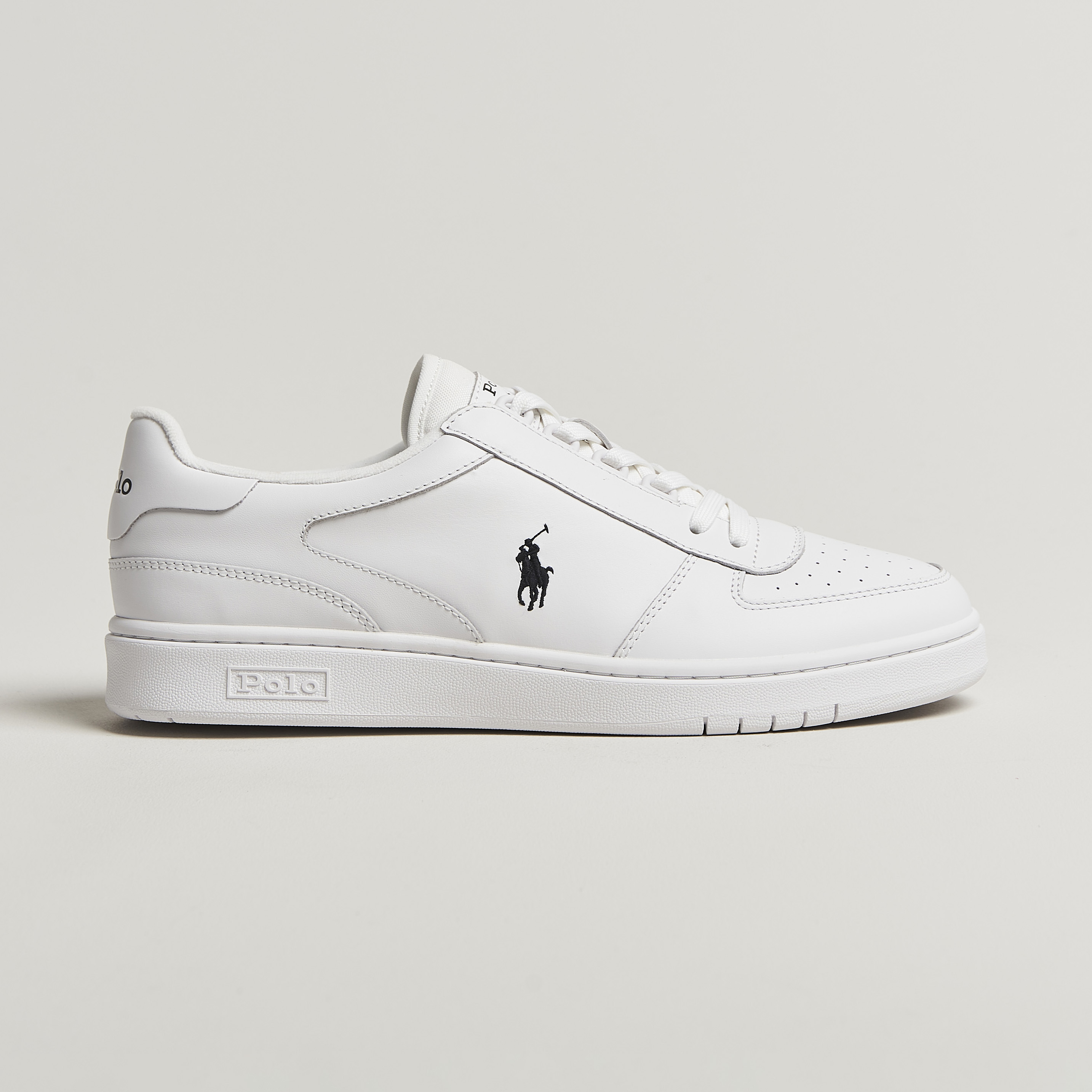 Polo Ralph Lauren Polo Court Leather Sneaker White at CareOfCarl.com