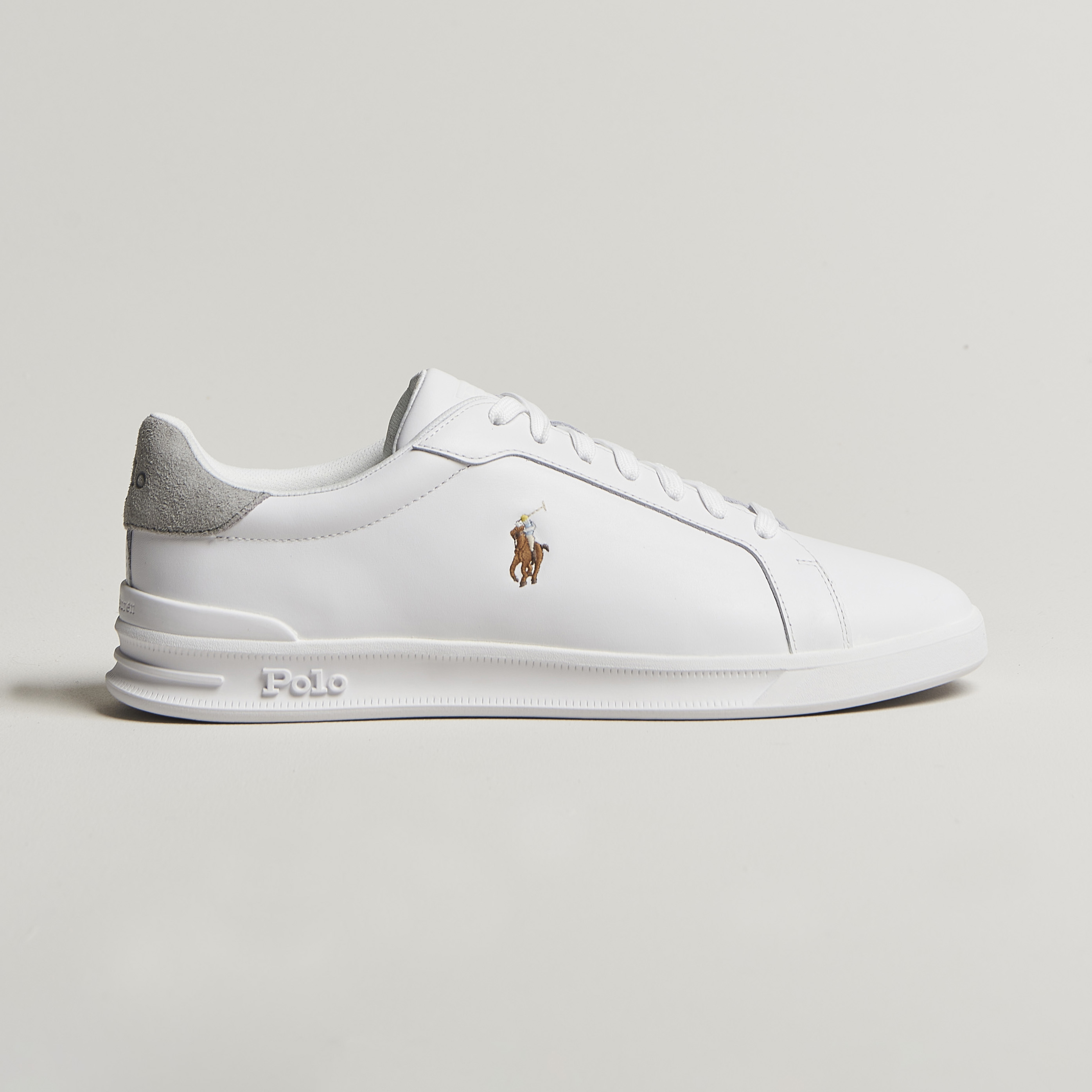 Polo Ralph Lauren Heritage Court II Sneaker White/Grey at CareOfCarl.com