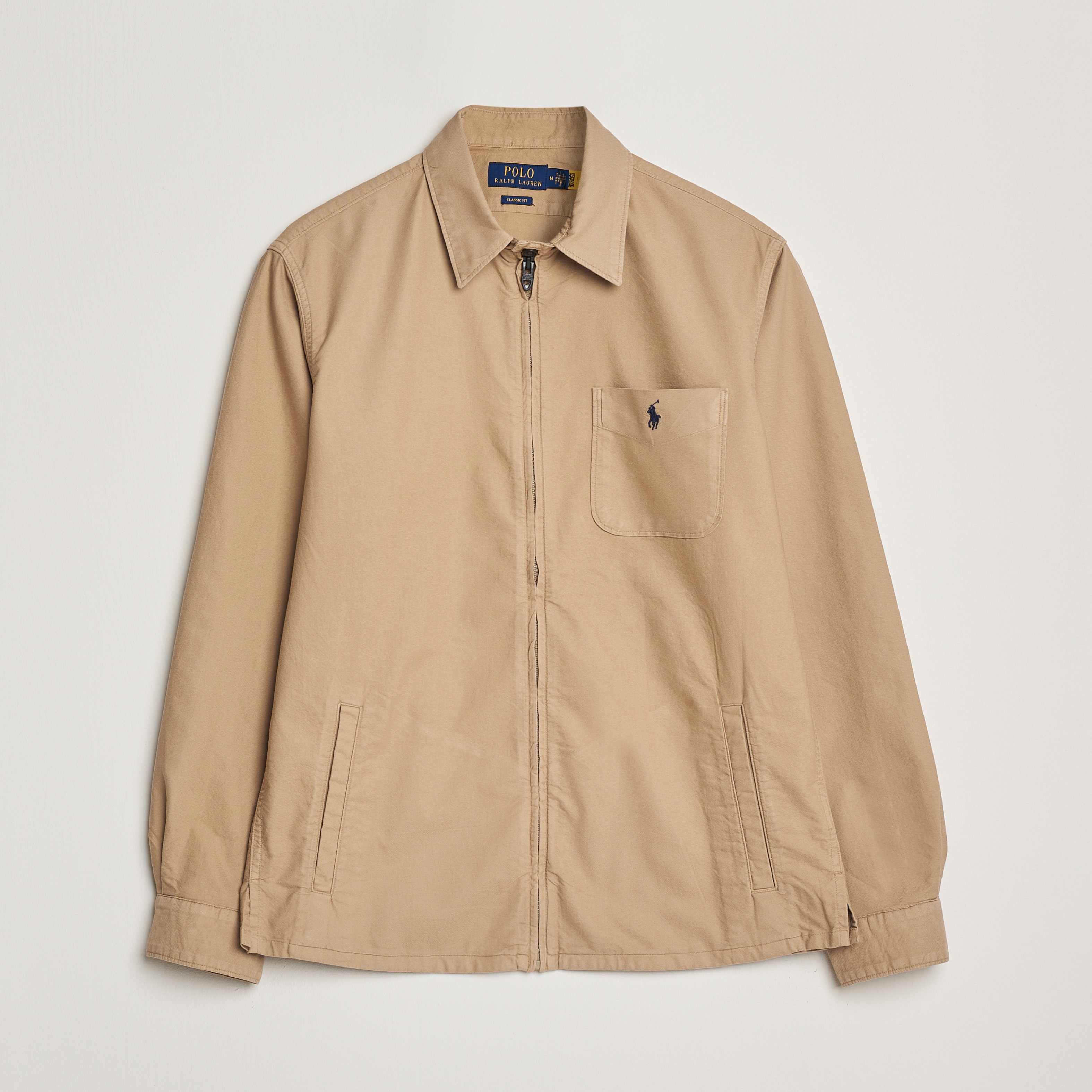 Polo Ralph Lauren Full Zip Overshirt Surrey Tan at CareOfCarl.com
