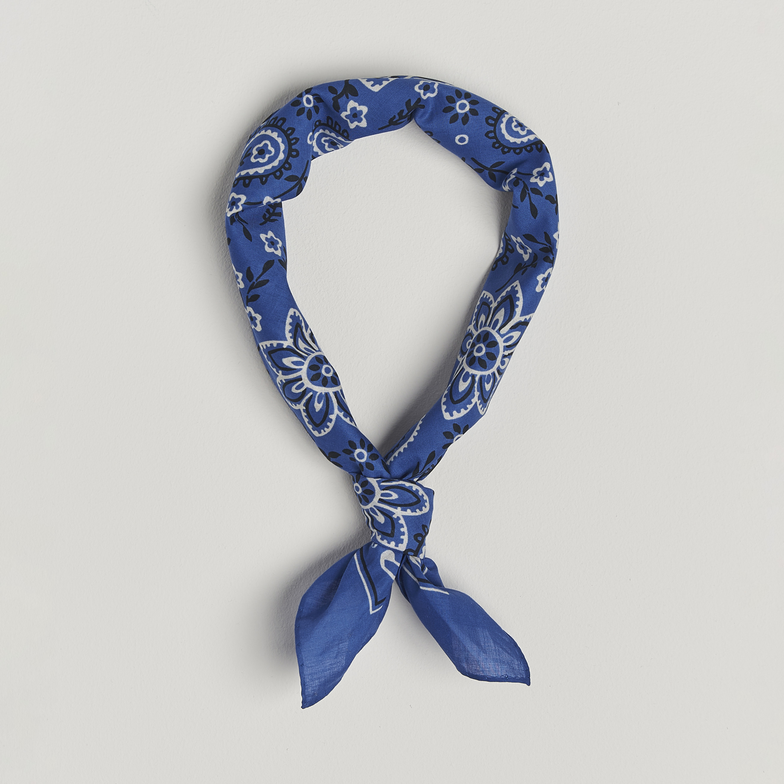 Drake's Classic Paisley Bandana Blue at CareOfCarl.com