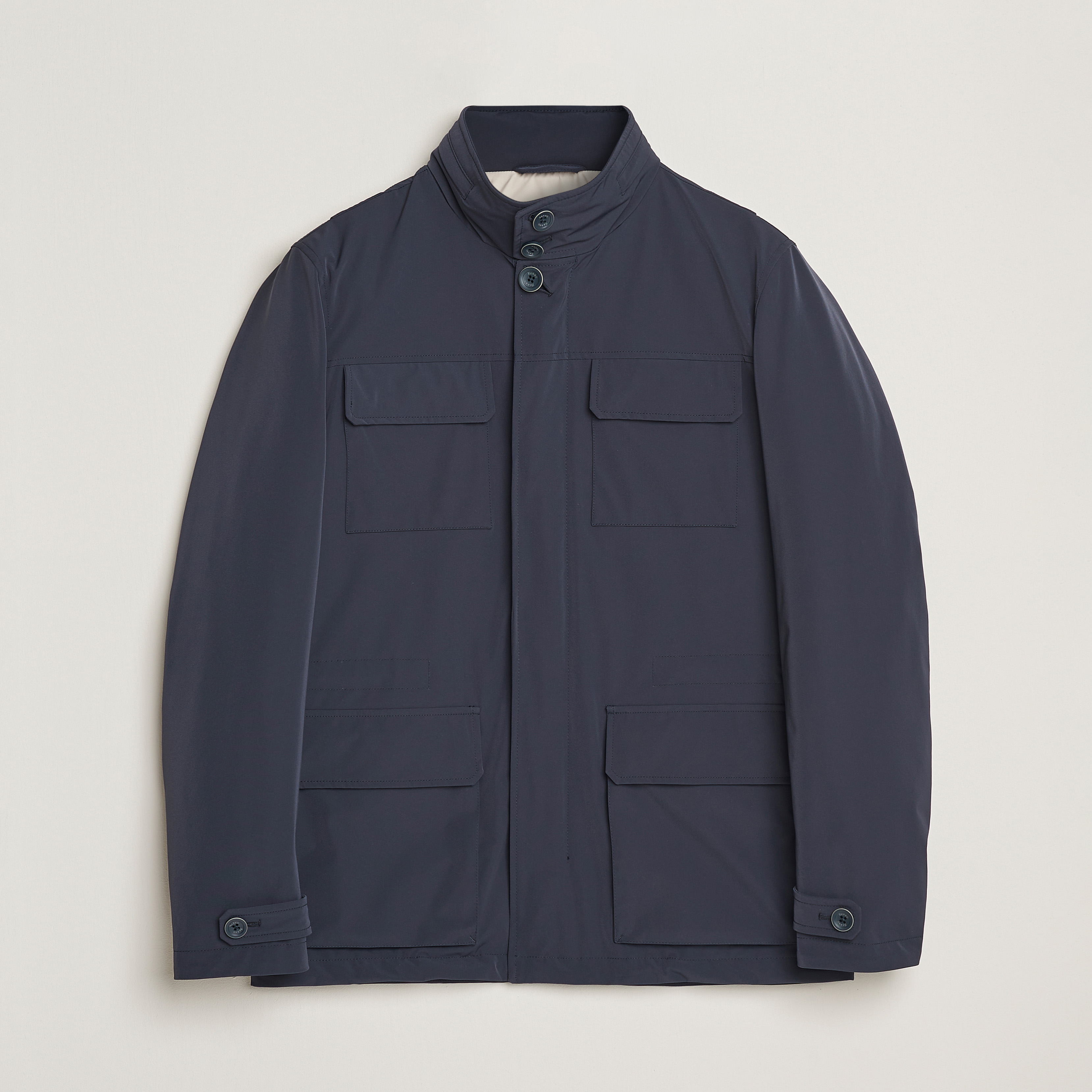 Herno Soft Nylon Field Jacket Navy at CareOfCarl.com