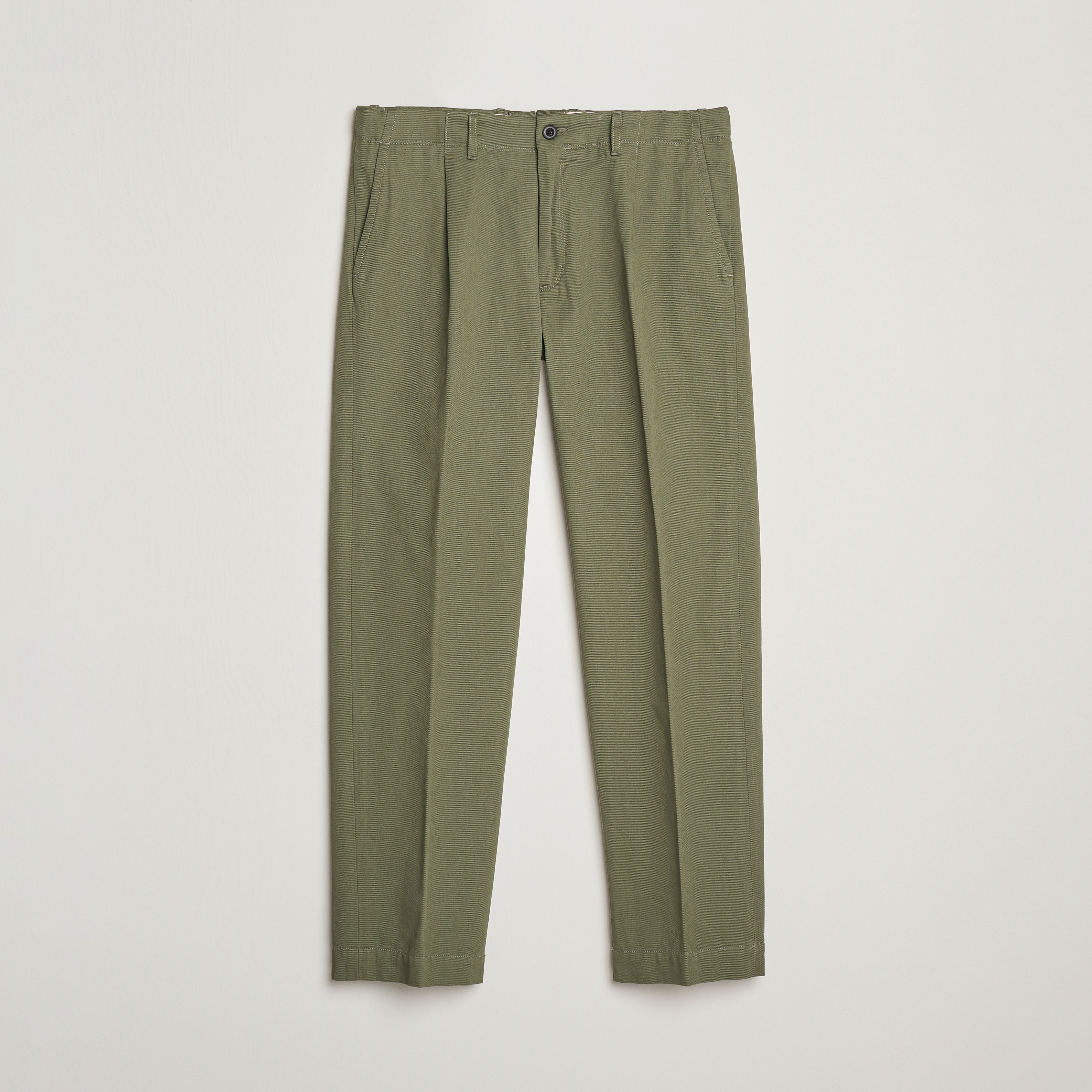 Incotex Regular Fit Uniform Cotton Slacks Military at CareOfCarl.com