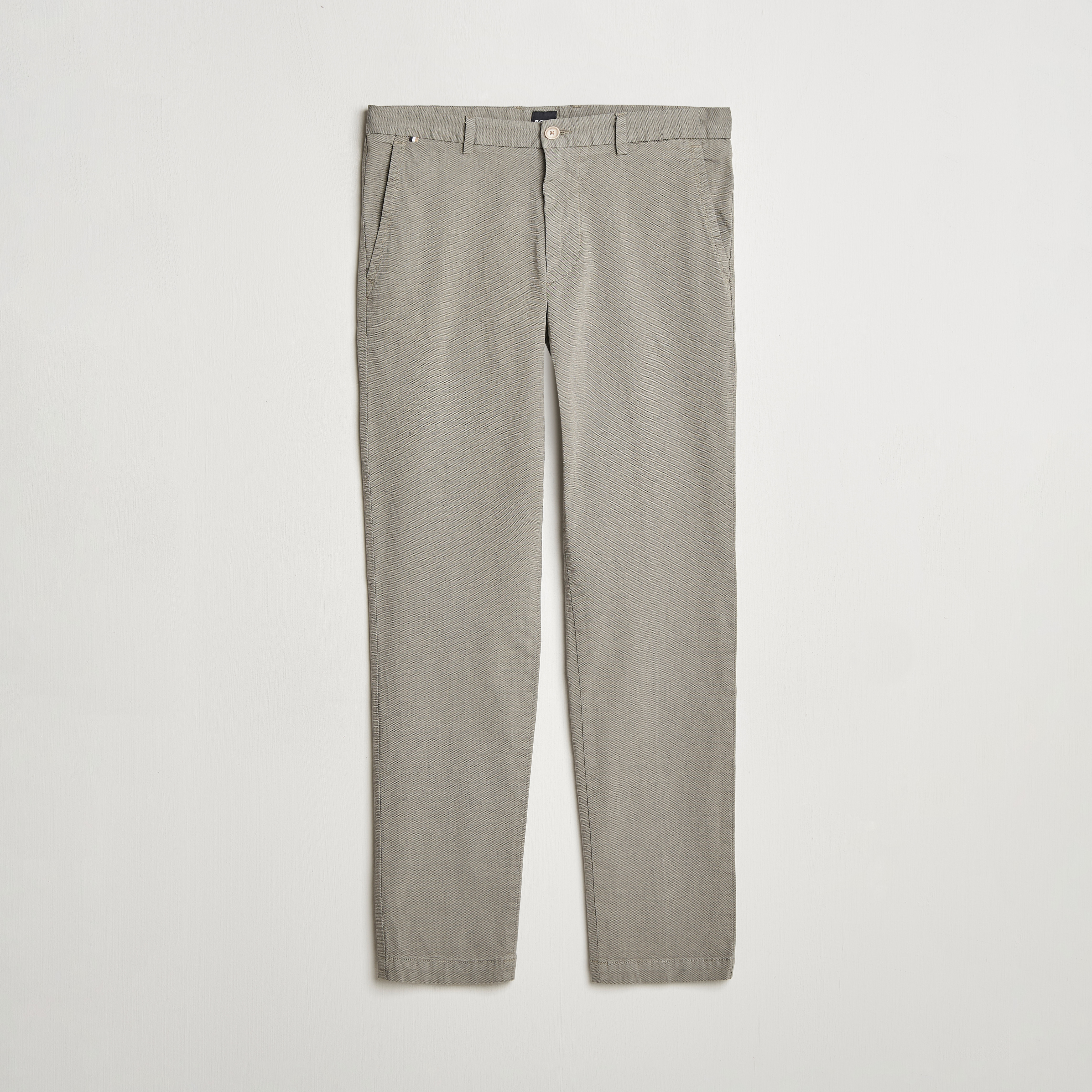 BOSS BLACK Kaiton Structured Cotton Pants Light Beige at CareOfCarl.com