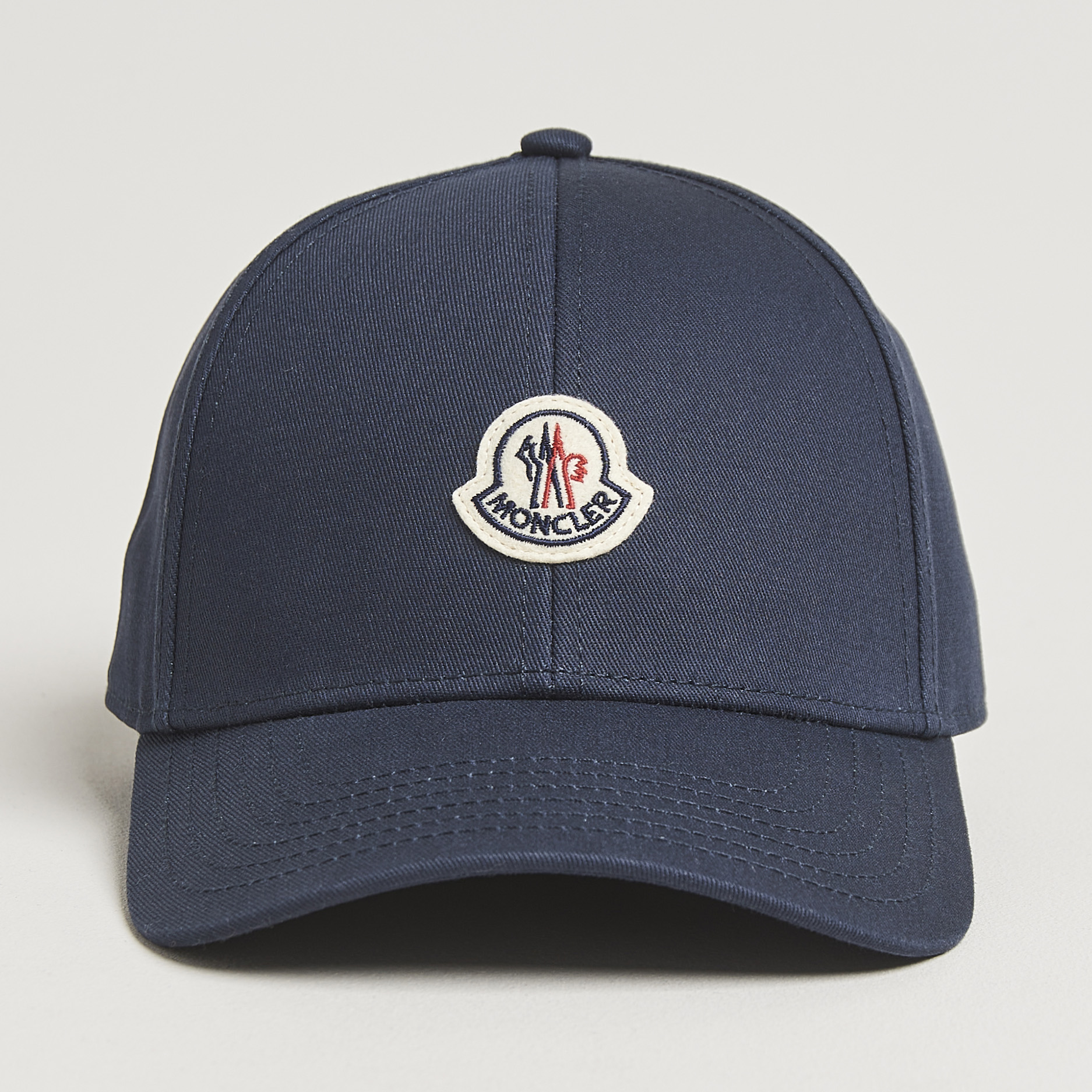 Moncler Logo Baseball Cap Navy at CareOfCarl.com