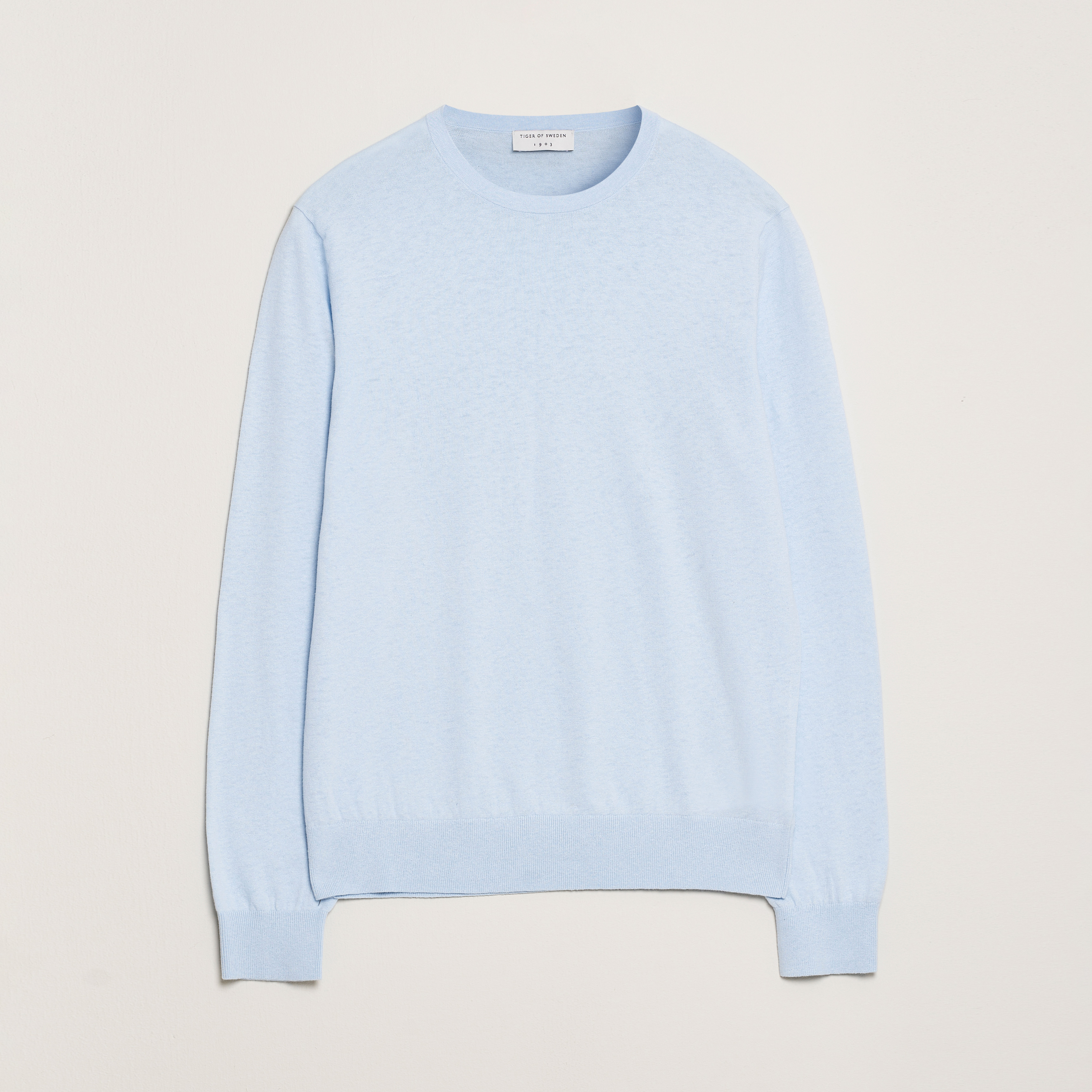 Tiger of Sweden Connor Linen/Cotton Sweater Light Blue at CareOfCarl.com